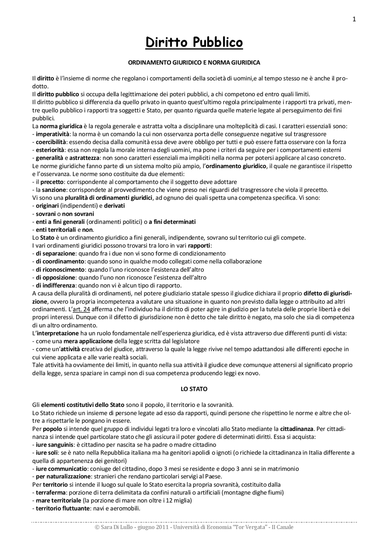 Appunti diritto pubblico del prof. Titomanlio | Dispense di Diritto Pubblico | Docsity