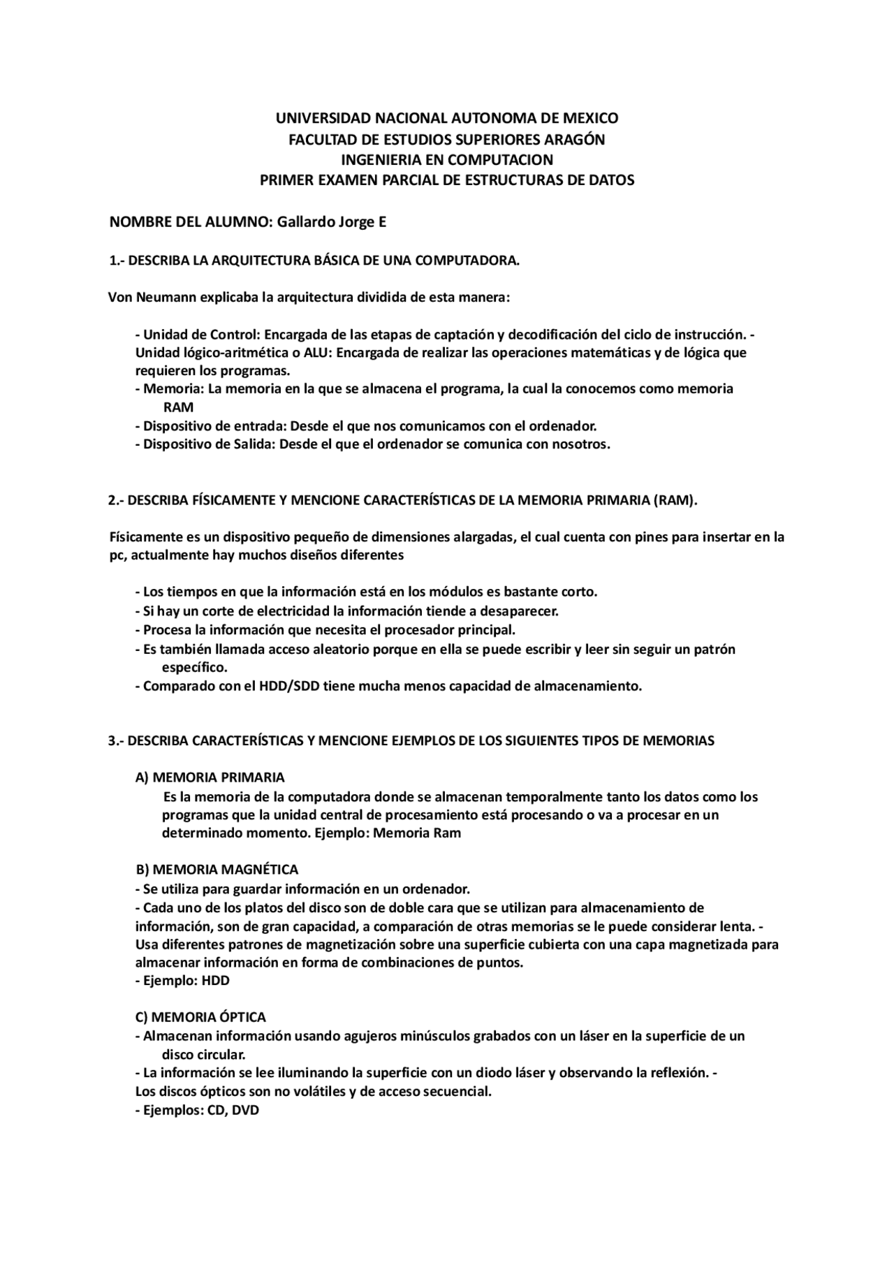 Examen Resuelto Estructura De Datos Exámenes De Estructuras De Datos