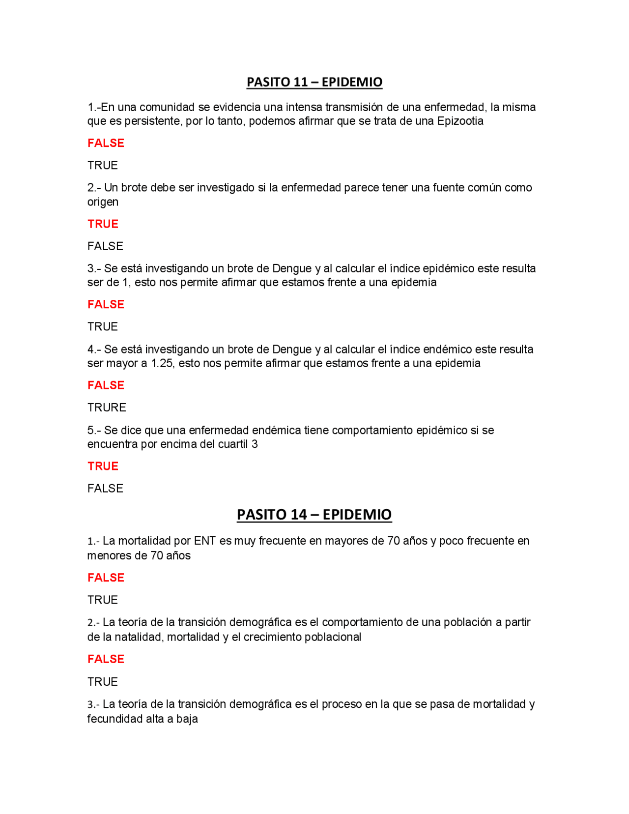 Practicas De Epidemiologia Ejercicios De Epidemiología Docsity
