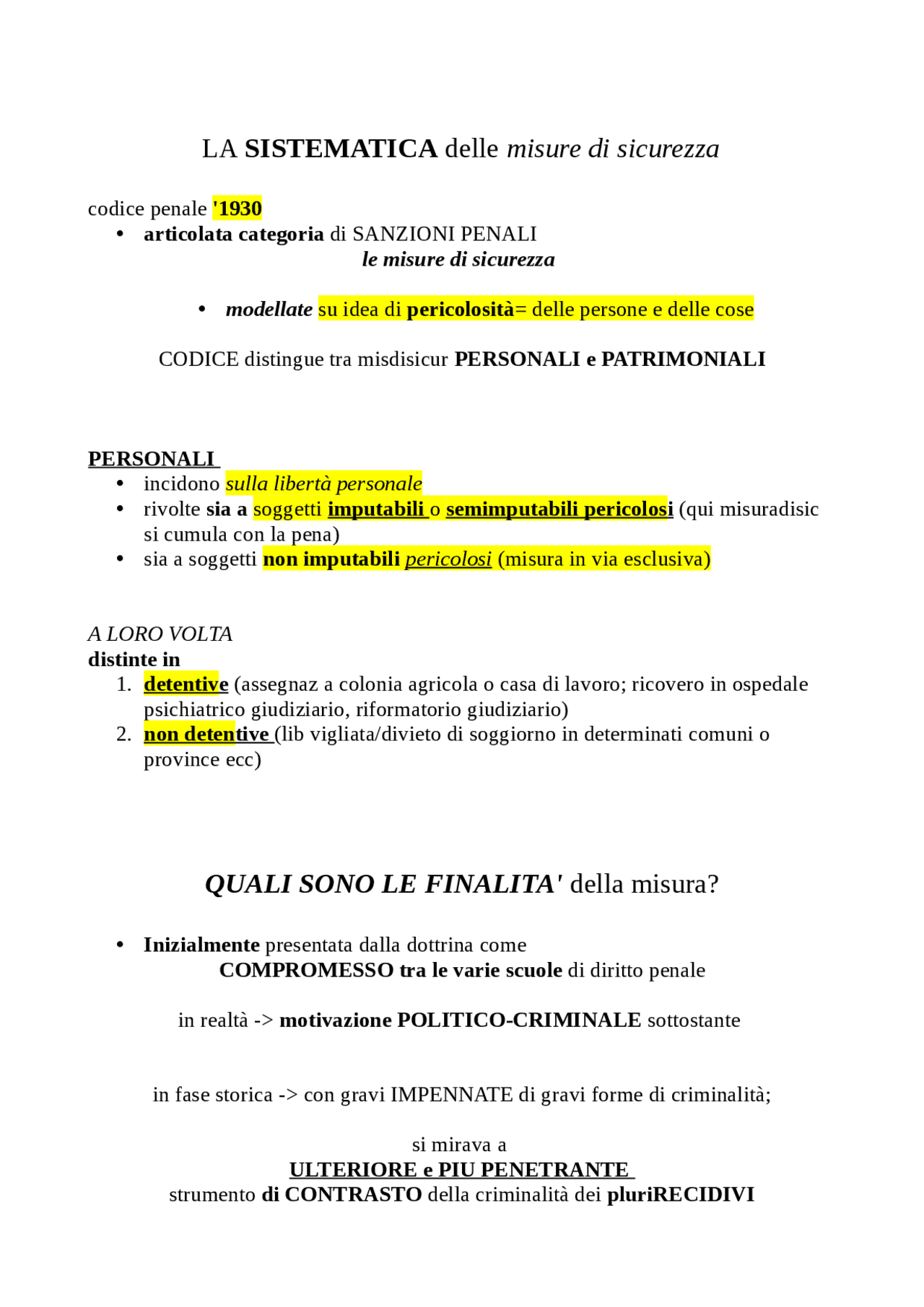 Misure Di Sicurezza Riassunto Schematico Schemi E Mappe Concettuali