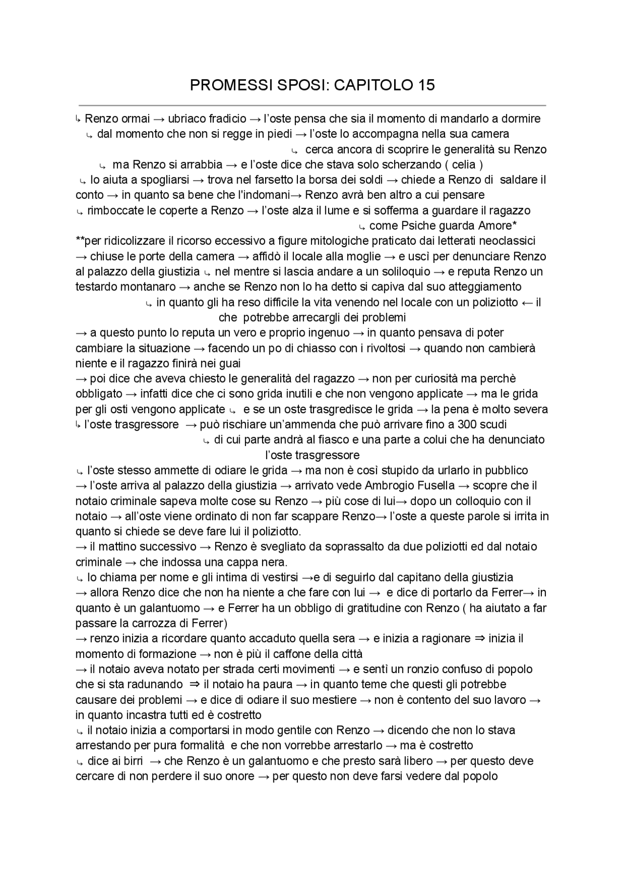 Promessi Sposi Capitoli 15 Appunti Di Italiano Docsity