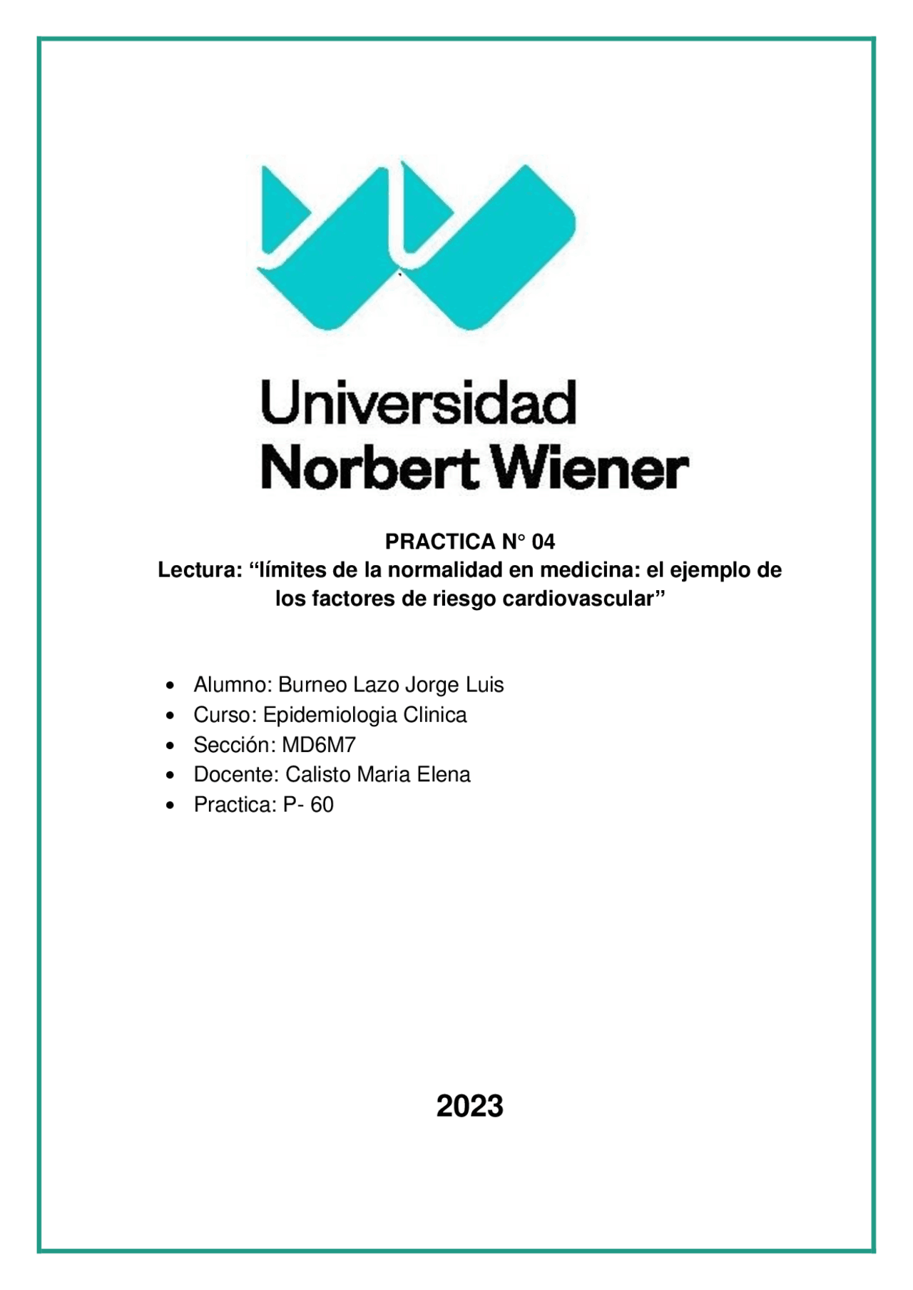 Normalidad En Medicina Monografías Ensayos De Epidemiología Docsity