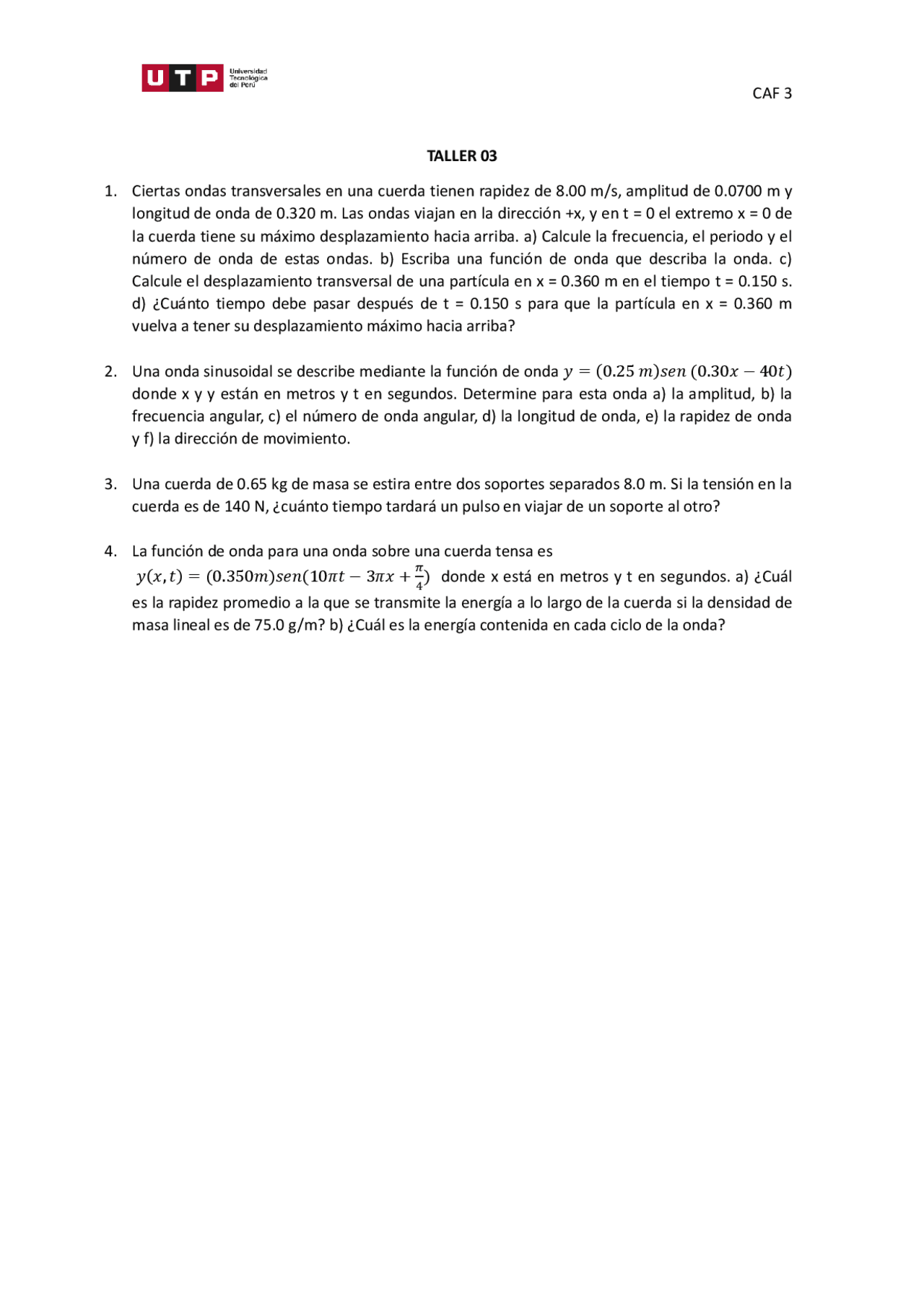Taller 3 De Calculo Aplicado A La Física 3 Ejercicios De Física Docsity