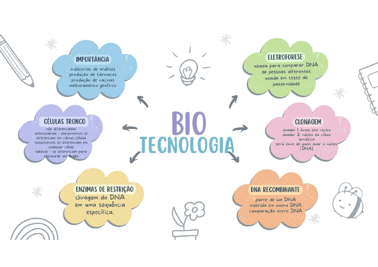 Mapa Conceitual Biotec Esquemas Biologia Docsity