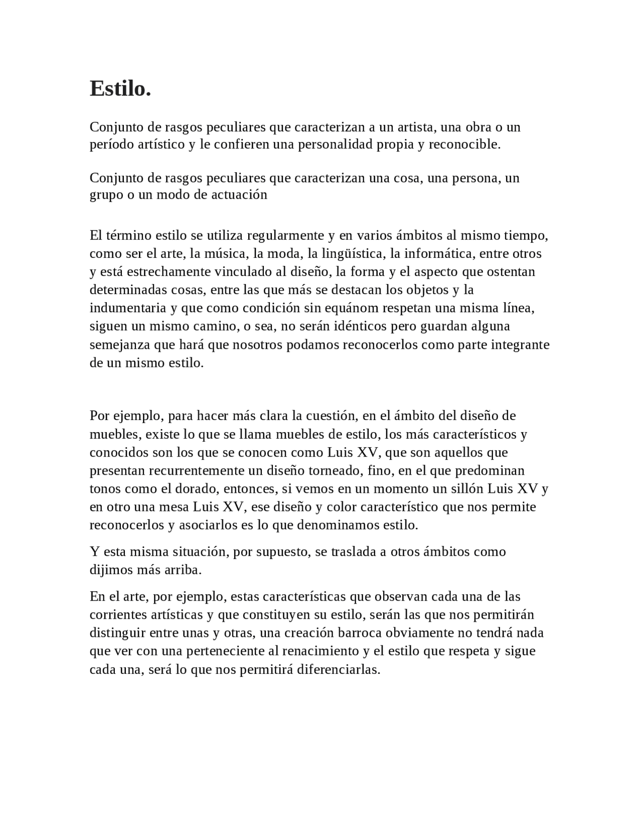 Definición de estilo y estilistica | Apuntes de Lengua y Literatura ...