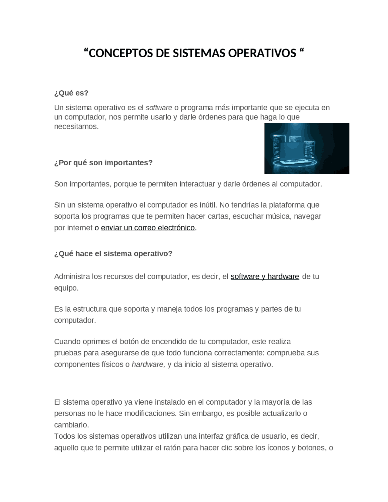 Conceptos De Sistemas Operativos Resúmenes De Tecnología Docsity
