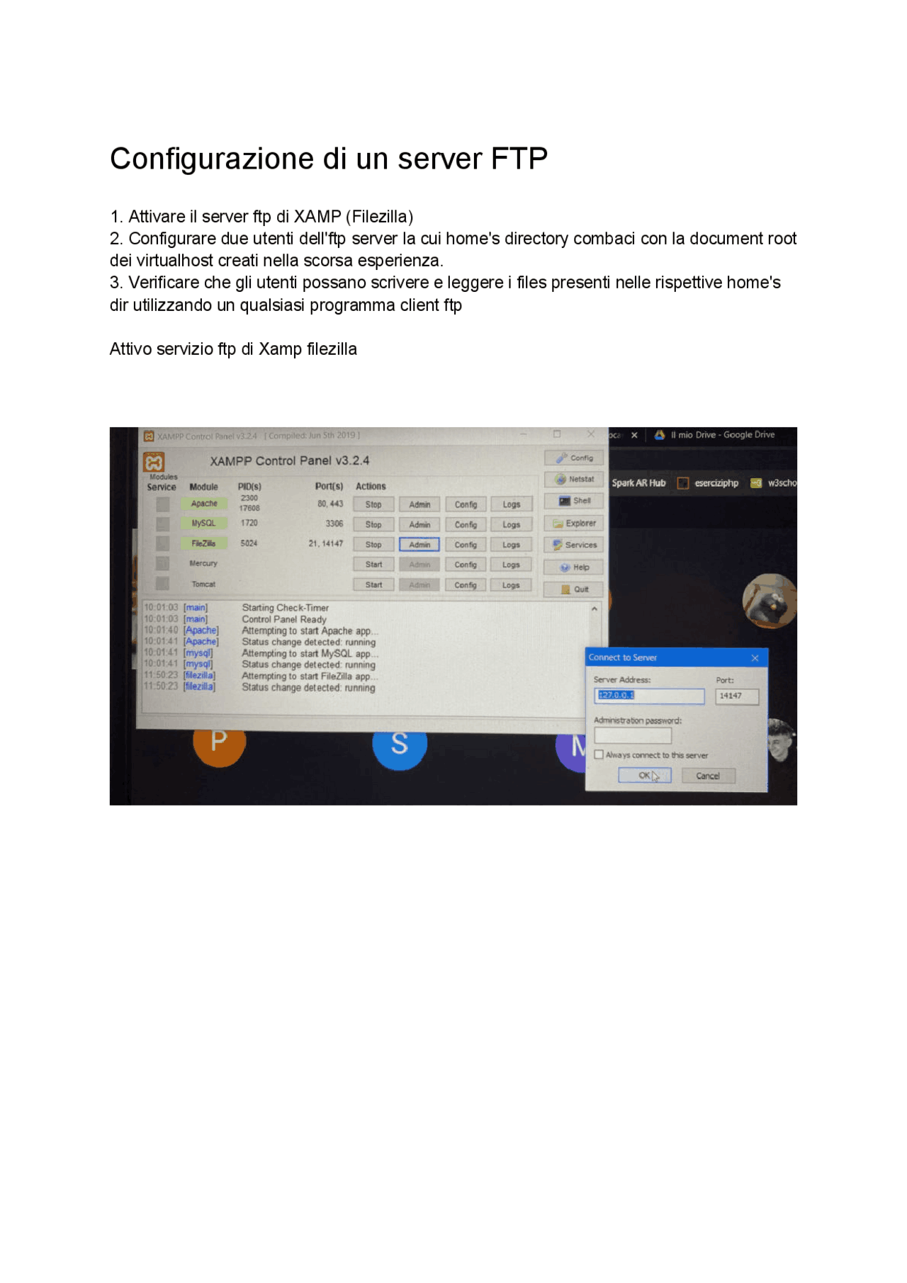 Sistemi Configurare Un Ftp E Filezilla Prove Desame Di Sistemi Di