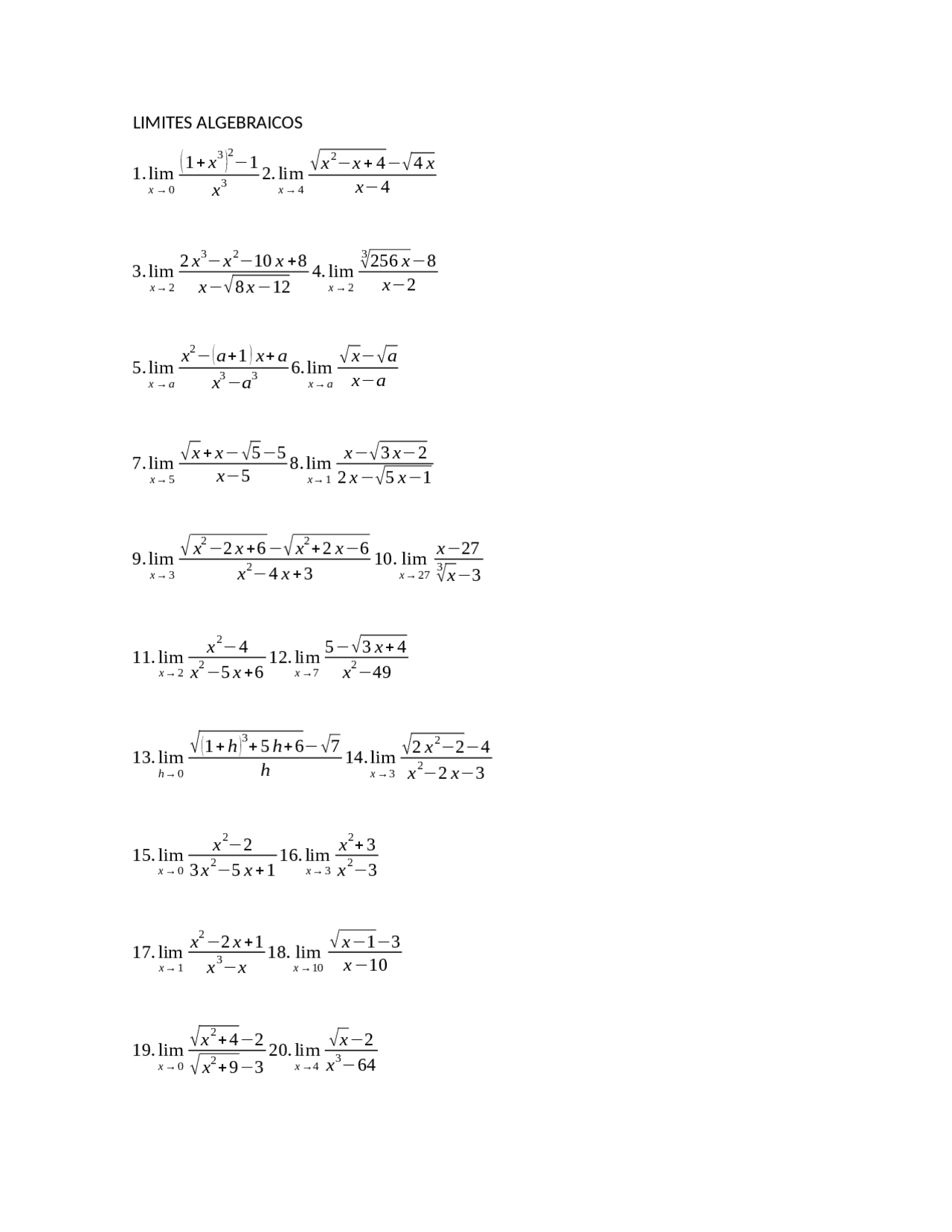 Ejercicios de integrales | Ejercicios de Cálculo diferencial y integral | Docsity