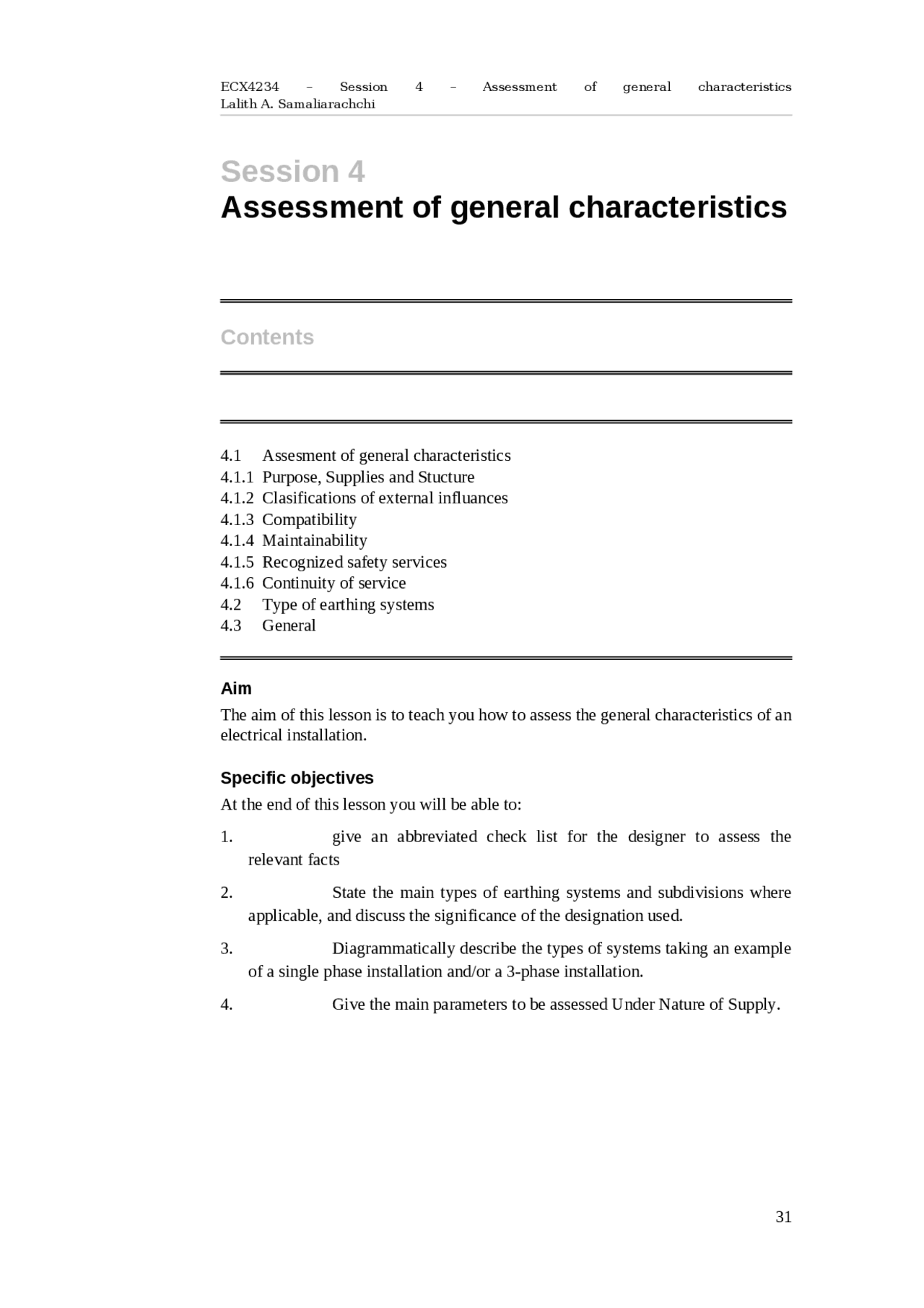 Electrical Installations | Lecture notes Electrical Engineering | Docsity