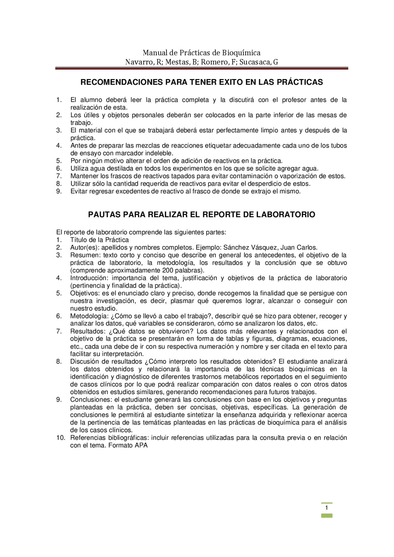 Practicas De Bioquimica Monografías Ensayos De Bioquímica Docsity