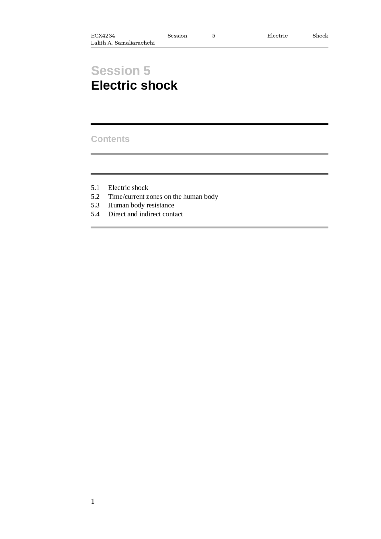 Electrical Installations Lecture Notes Electrical Engineering Docsity
