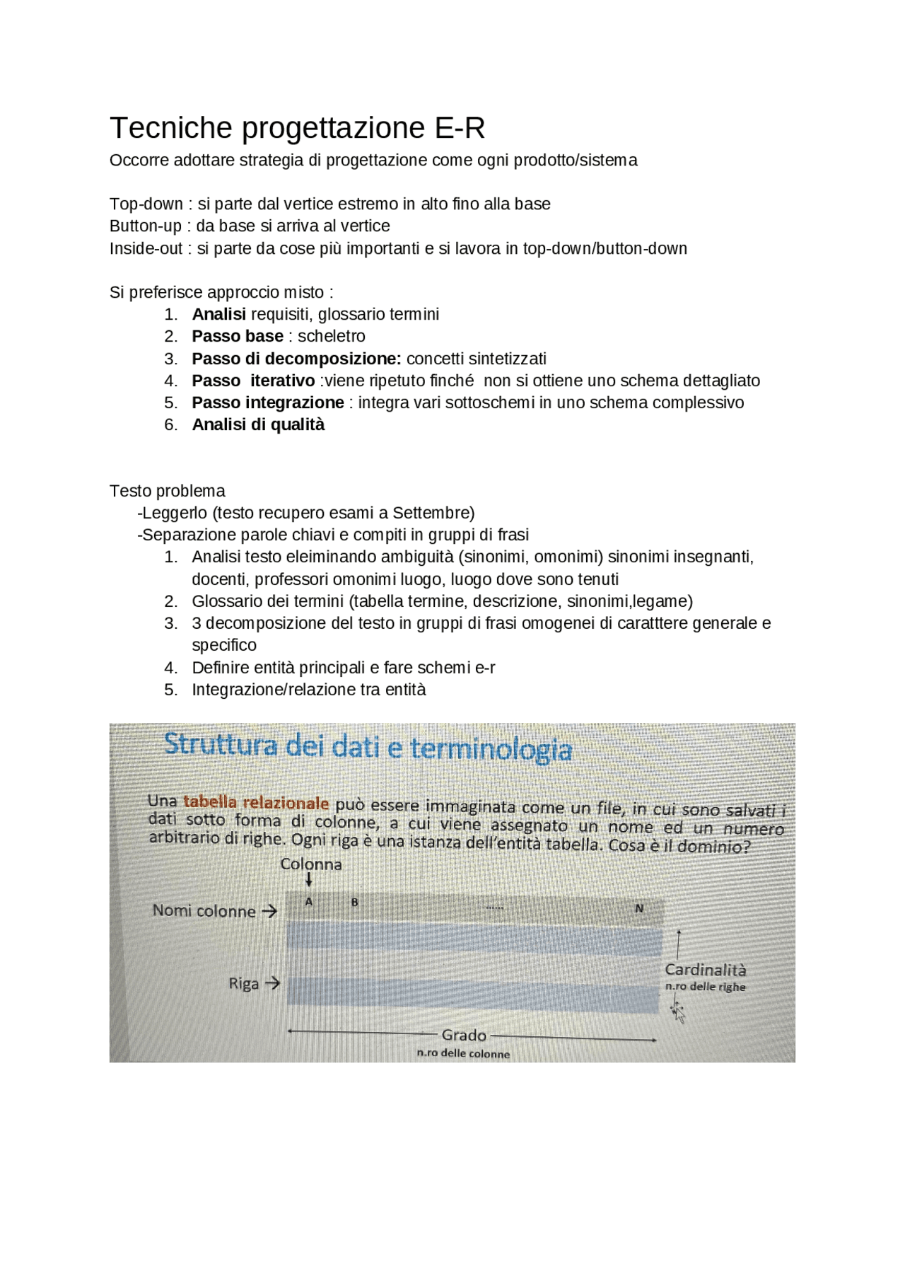 Tecniche Progettazione E R Database Relazionali Appunti Di Database