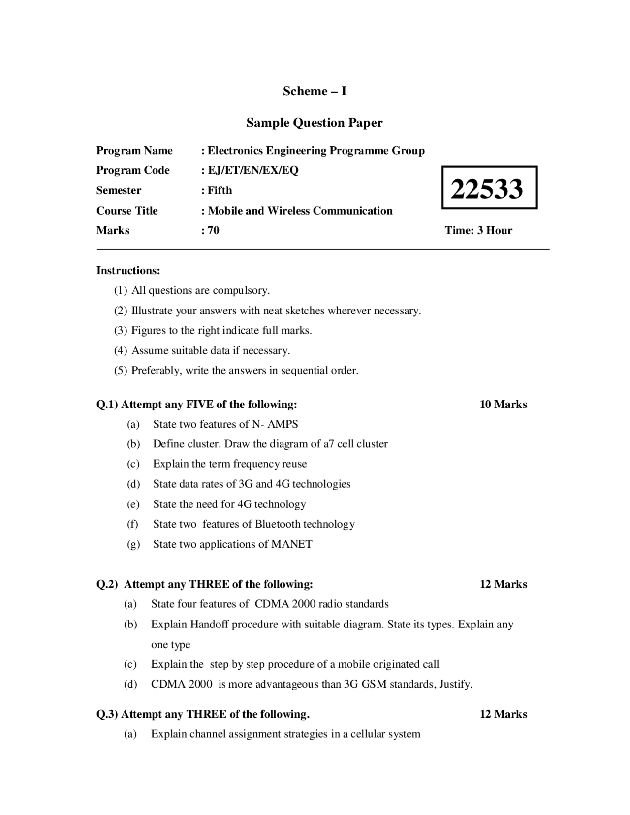 Mobile And Wireless Communication Exams Mobile Communication Systems Docsity