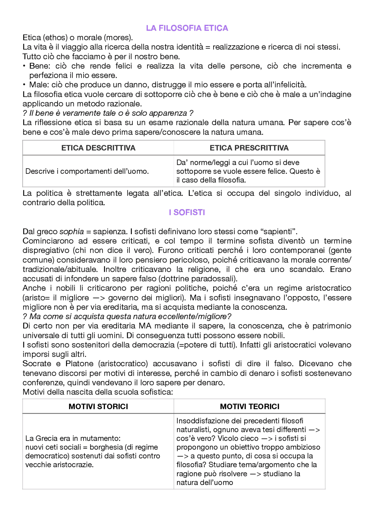 I Sofisti E Socrate Vita E Filosofia Appunti Di Filosofia Docsity