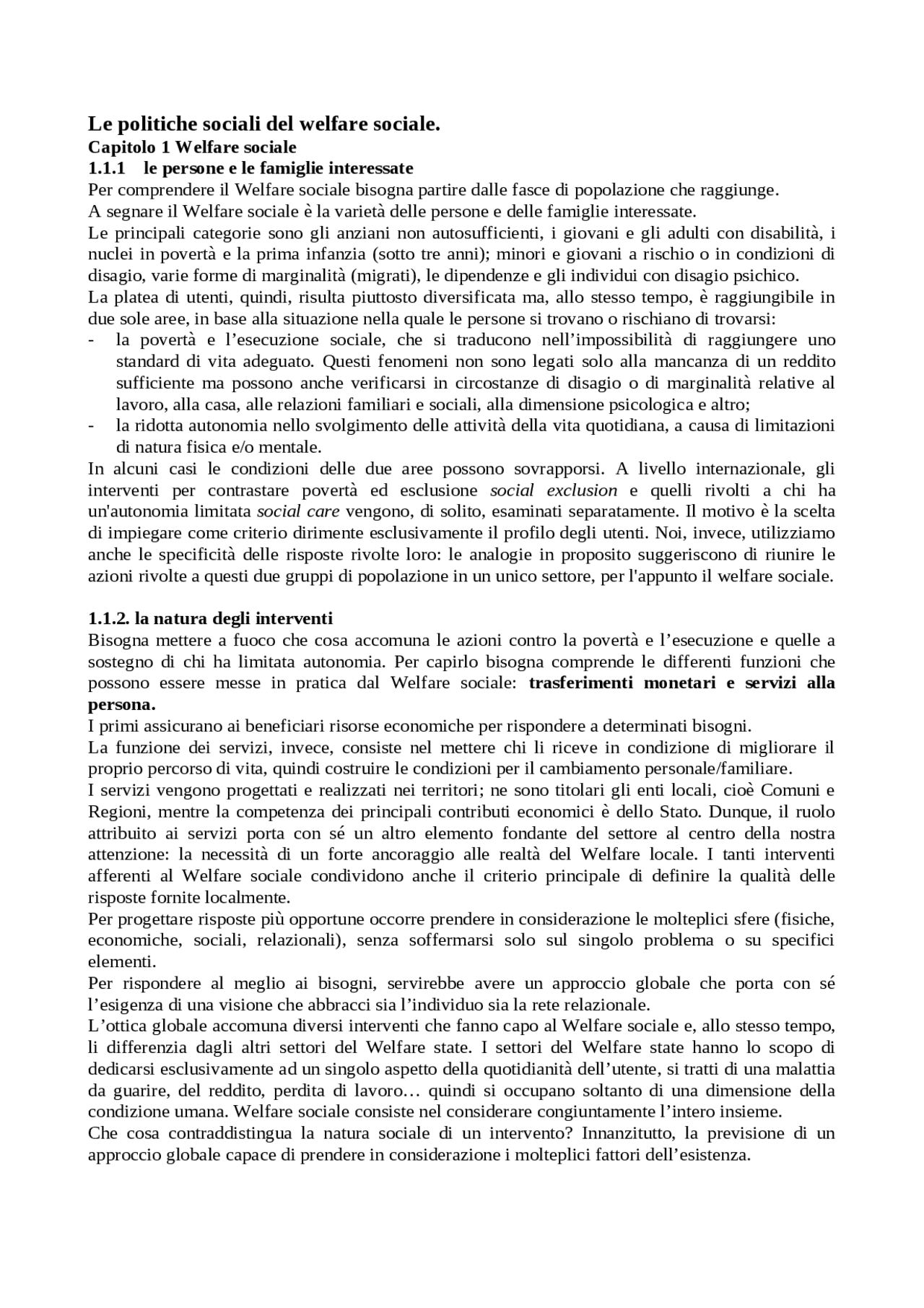 Il Riassunto è Stato Diviso Per Ogni Paragrafo E Sottoparagrafo