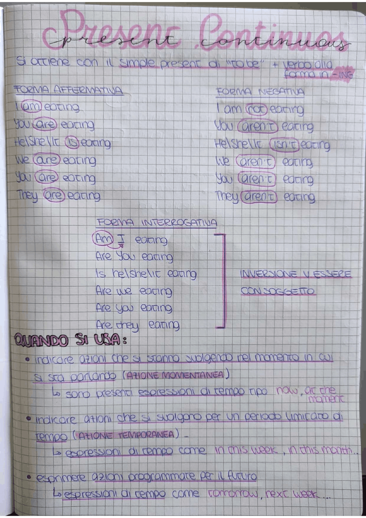 Appunti Su Present Continuous Appunti Di Inglese Docsity