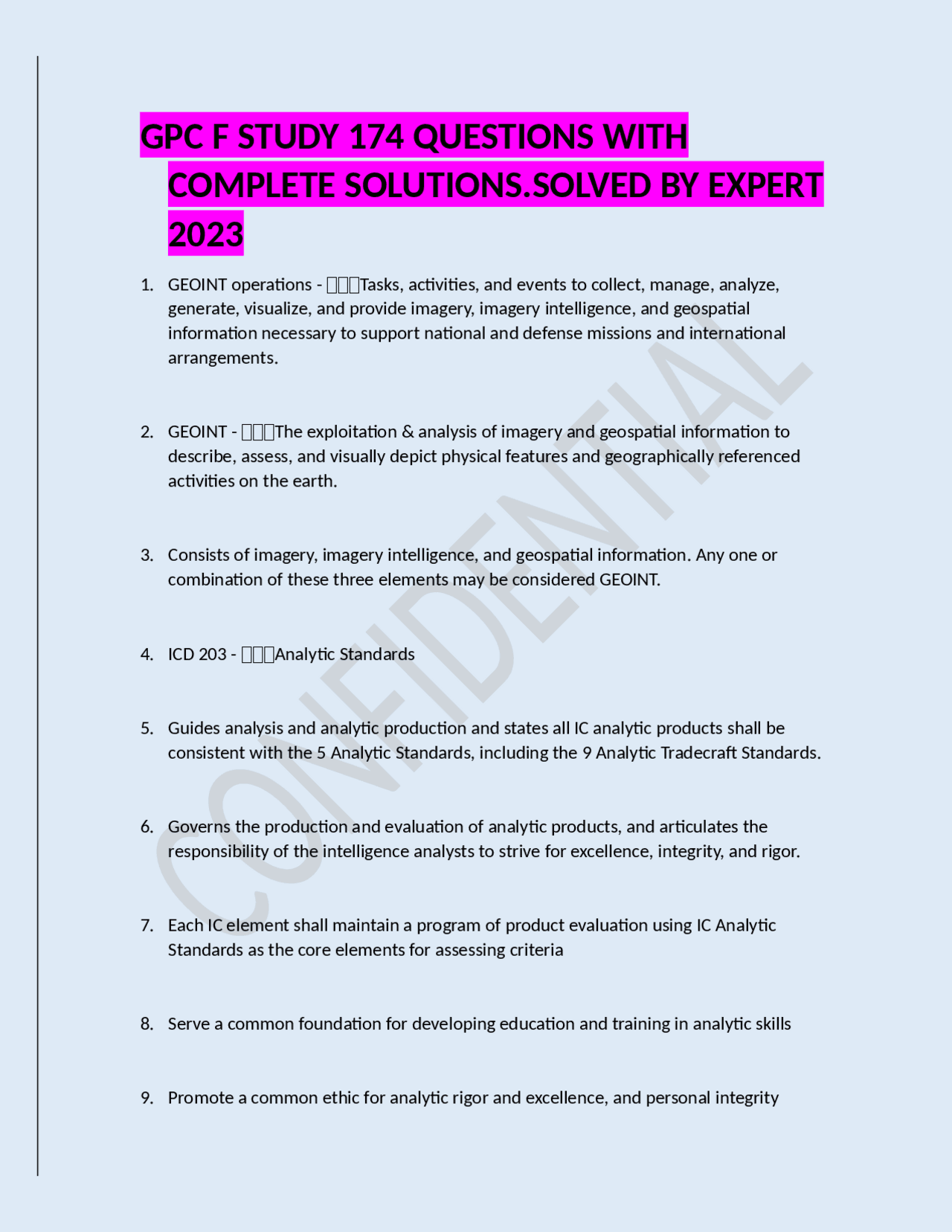 GPC F STUDY 174 QUESTIONS WITH COMPLETE SOLUTIONS.SOLVED BY EXPERT 2023 ...
