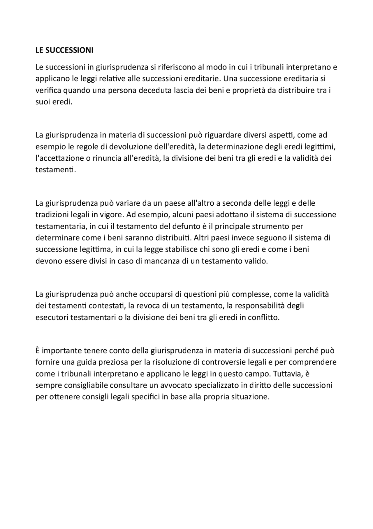 Le Successioni Dispense Di Diritto Privato Docsity