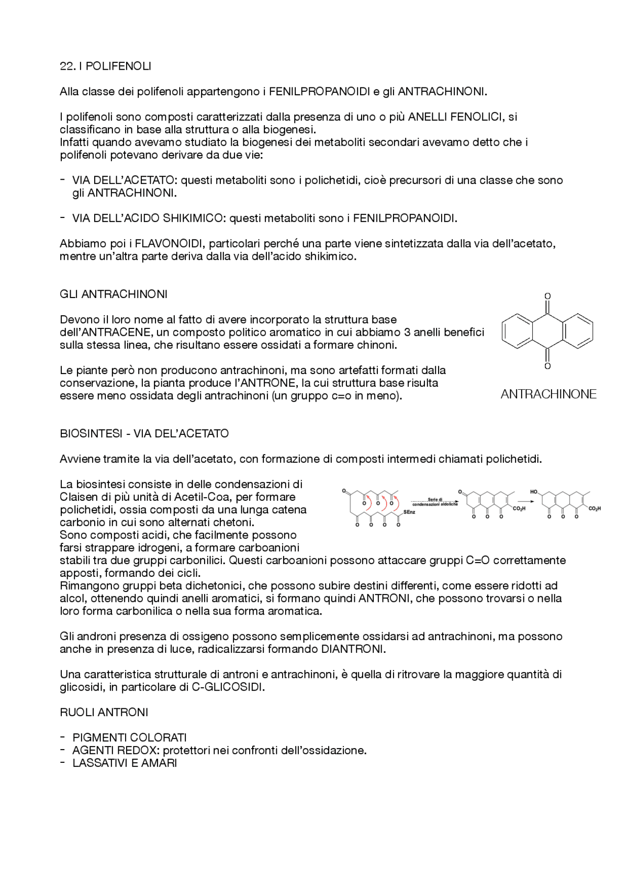 22 I Polifenoli Introduzione Dispense Di Botanica Generale Docsity
