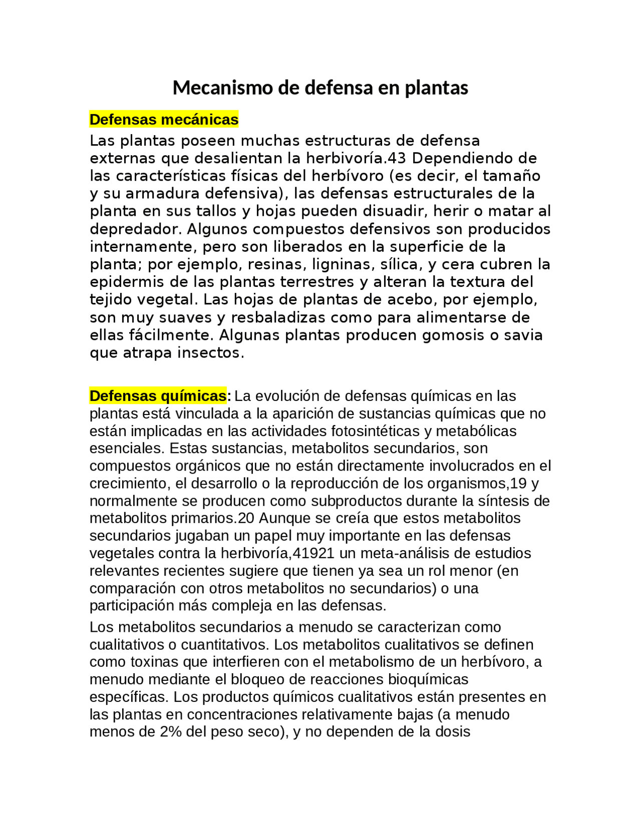 MECANISMO DE DEFENSA | Apuntes de Biología | Docsity