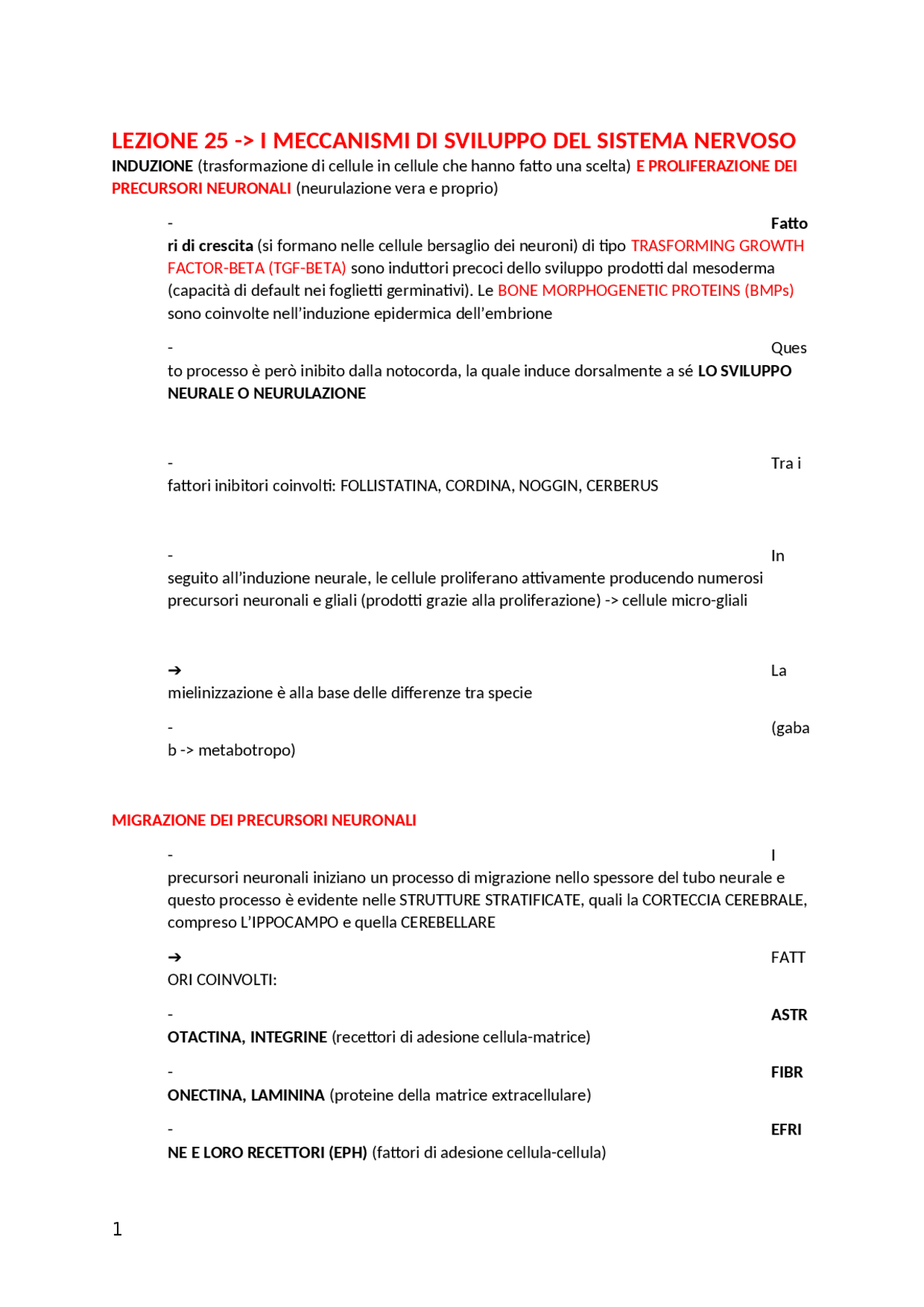 I Meccanismi Di Sviluppo Del Sistema Nervoso Schemi E Mappe