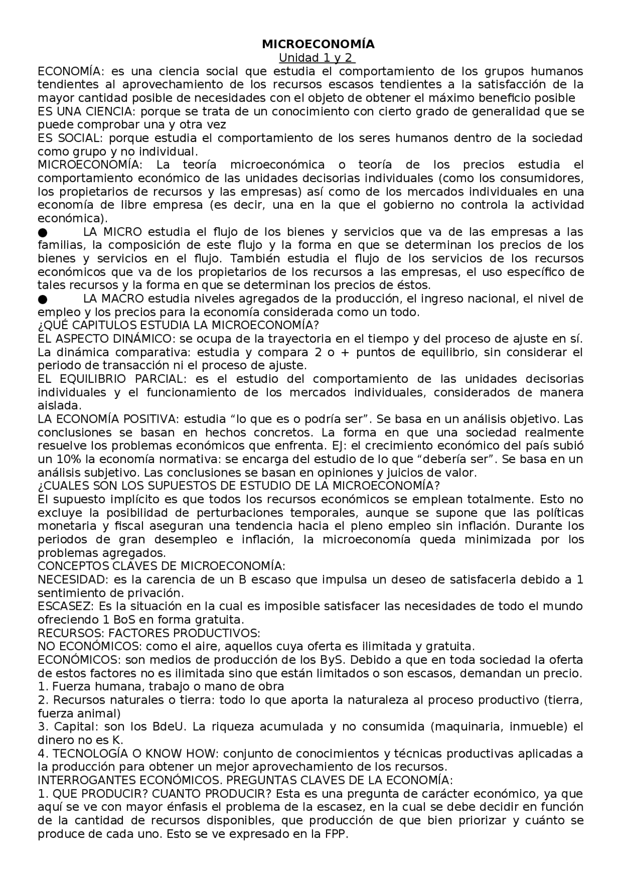 Apuntes De Microeconomía Apuntes De Microeconomía Docsity