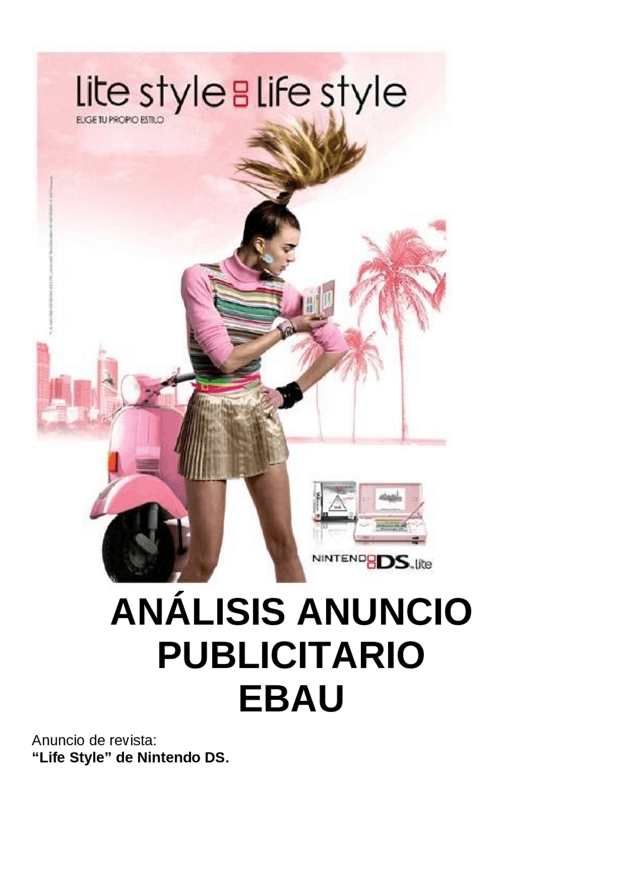 Análisis de un anuncio publicitario | Ejercicios de Tecnologías de la ...