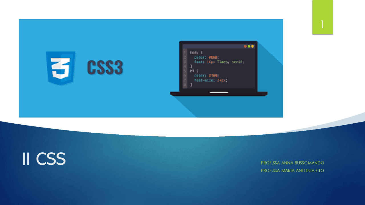 Il Sistema Css In Html Dispense Di Fondamenti Di Informatica Docsity