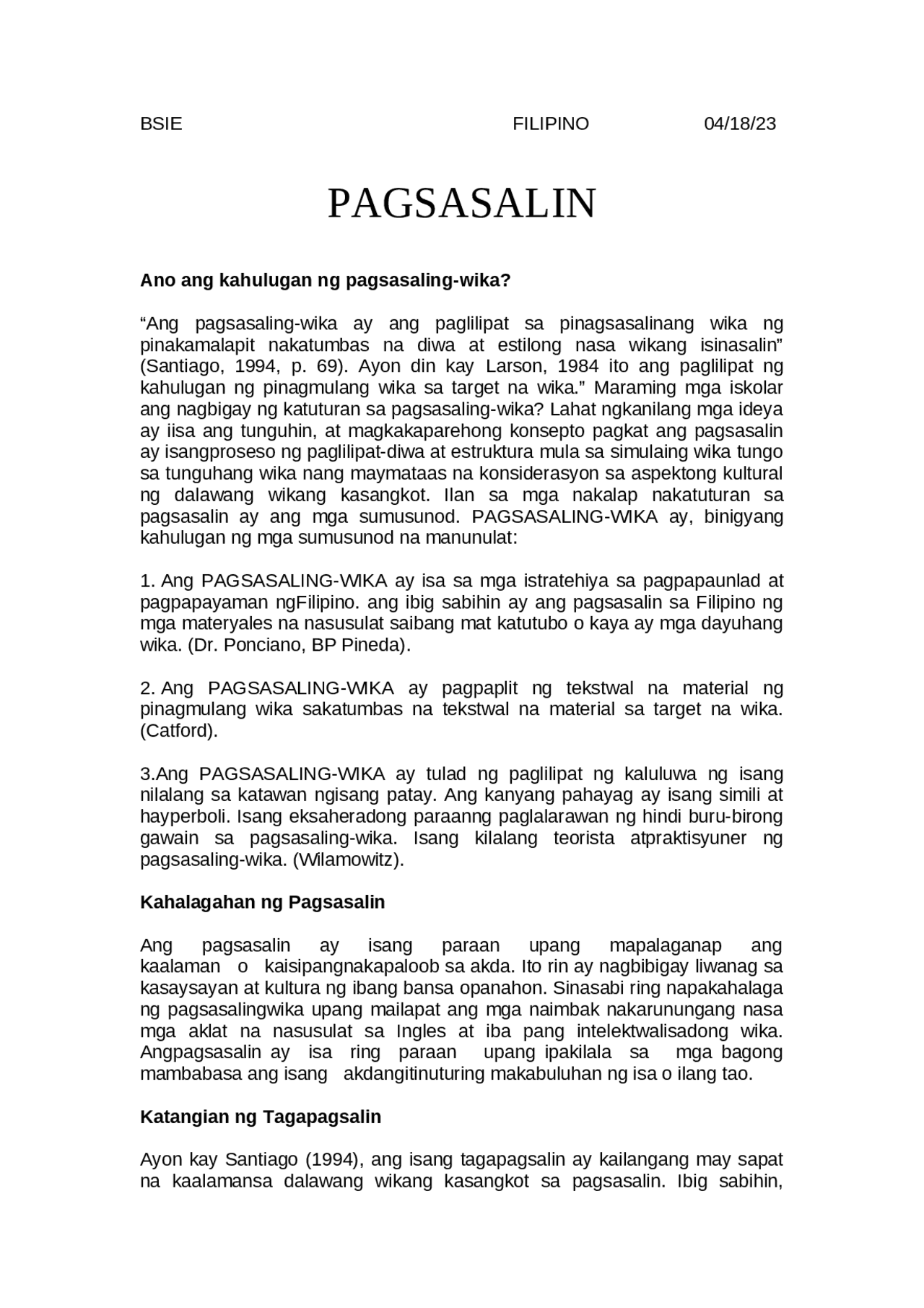 Ano ang Pagsasalin at mga angkop nitong mga wika | Summaries ...