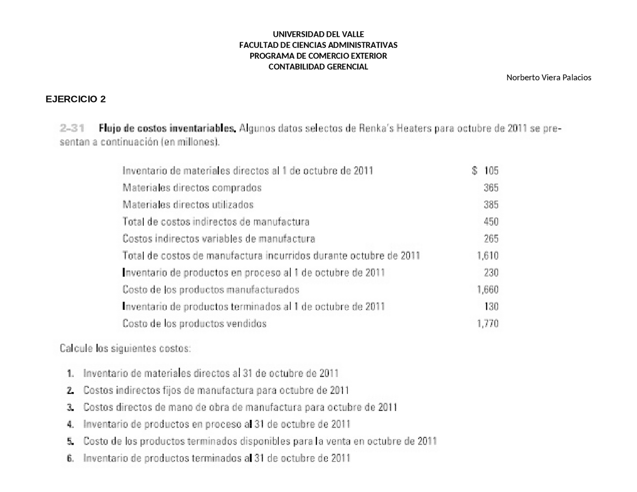 Contabilidad De Costos Exámenes De Contabilidad Avanzada Docsity
