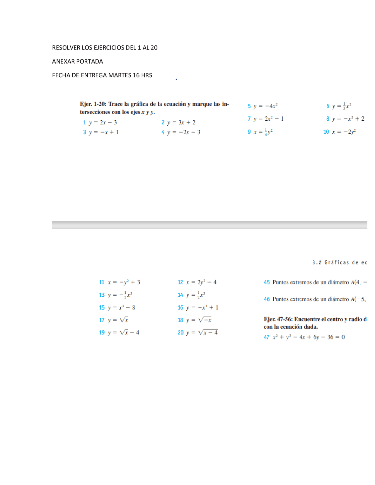 Gráfica de funciones para resolver ejercicio | Esquemas y mapas conceptuales de Mecánica | Docsity