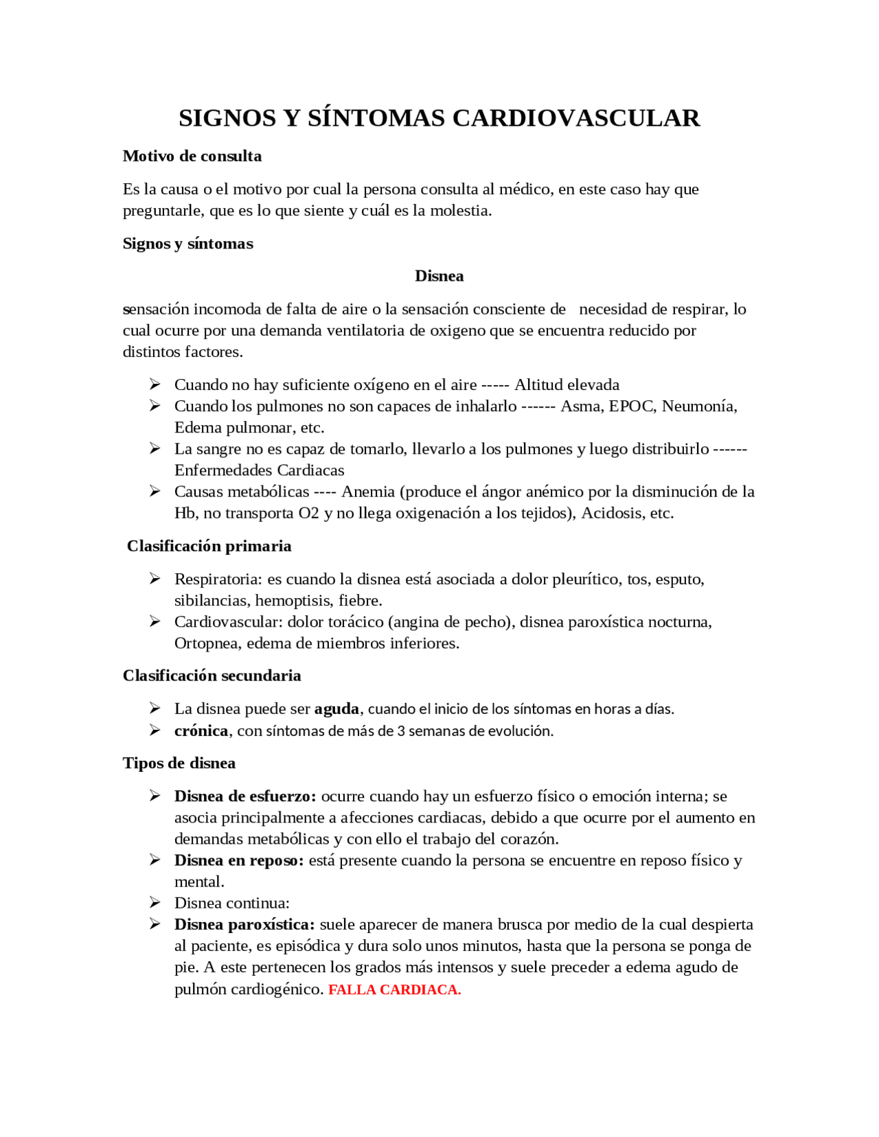 Signos y sintomas y examen fisico cardiovascular | Apuntes de ...