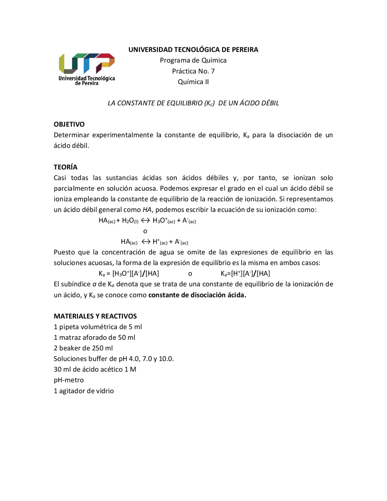 Practica De Laboratorio Apuntes De Química Docsity