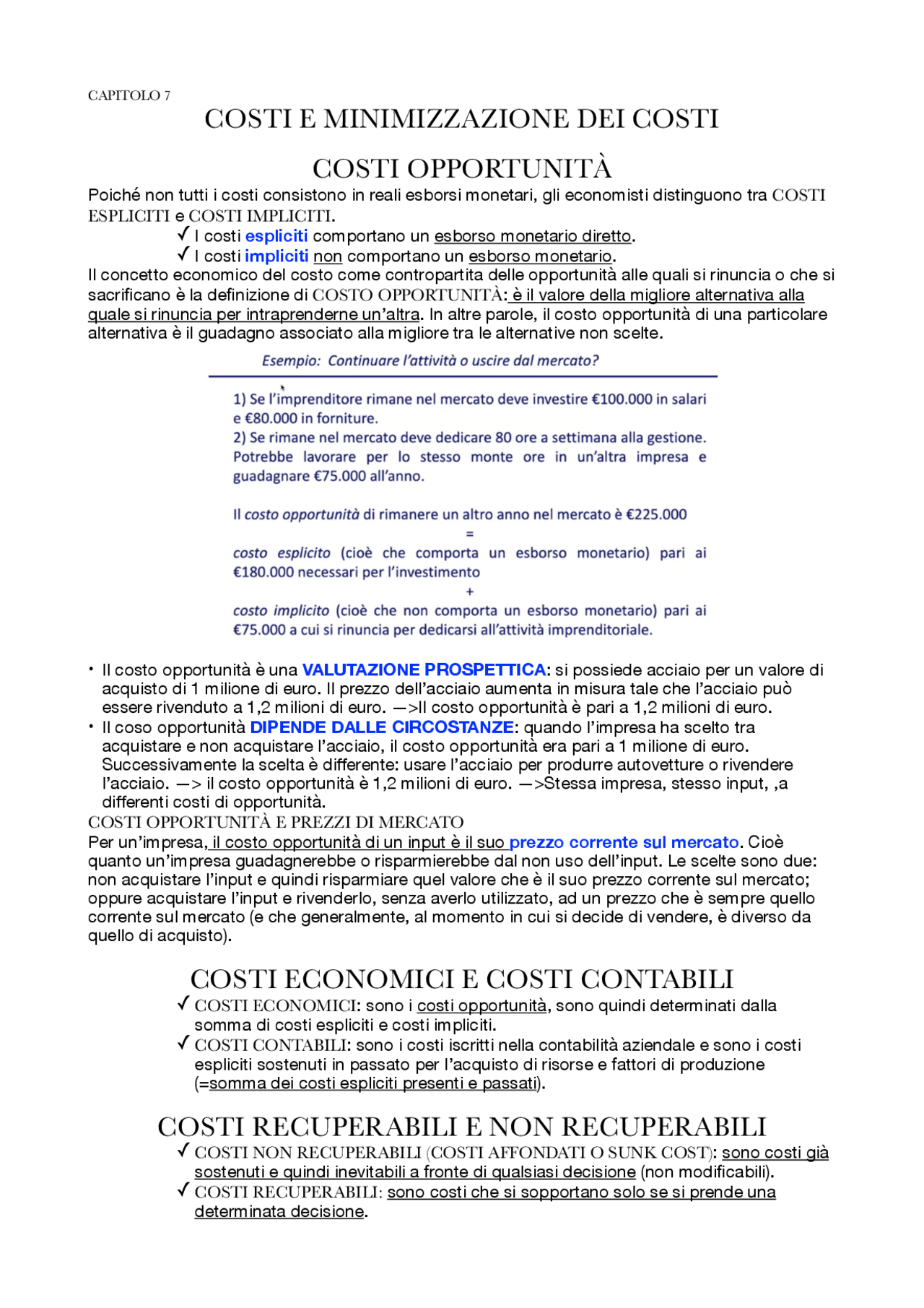 Capitolo 7 Prima Parte Sbobinature Di Microeconomia Docsity