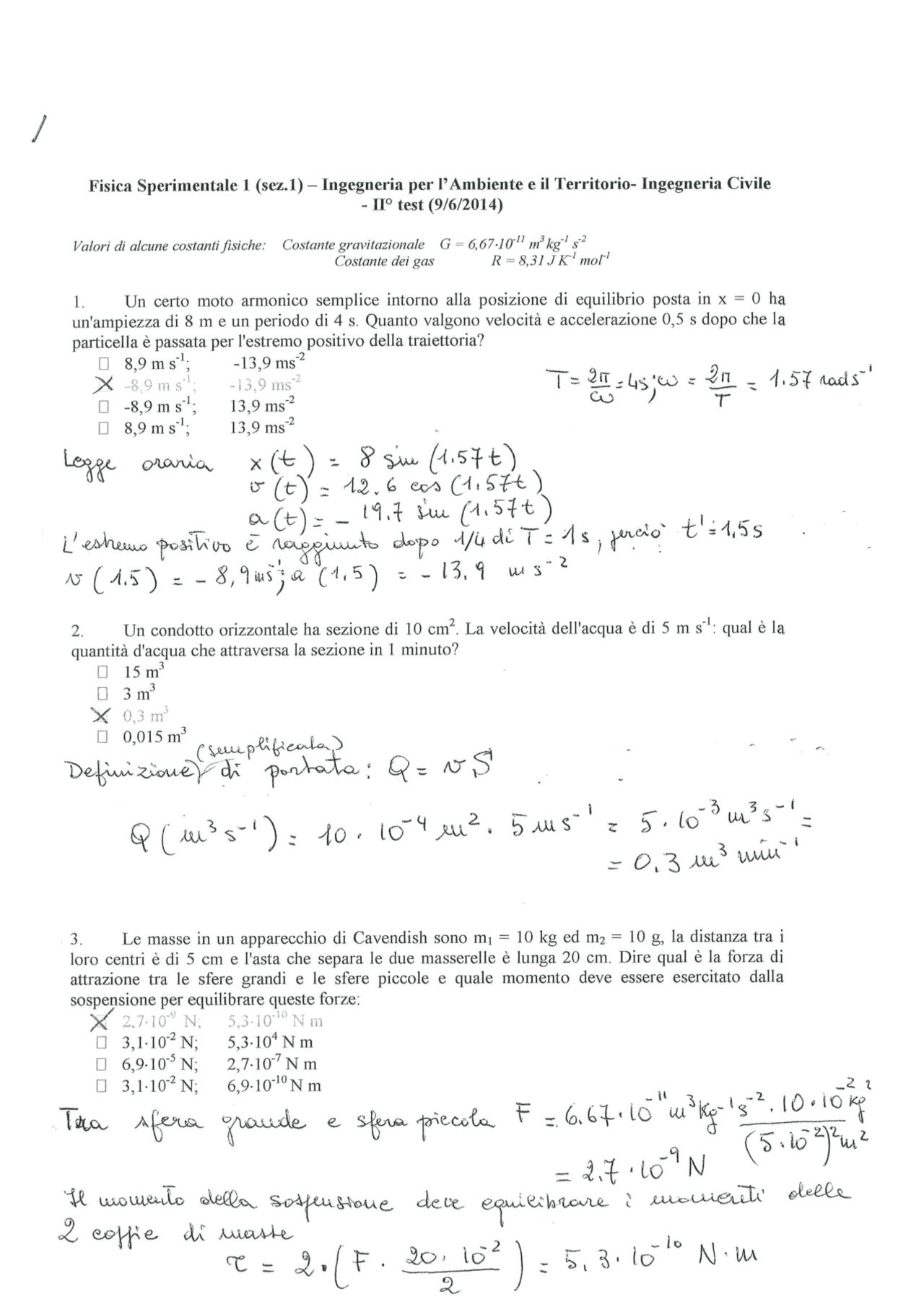 Temi Esame Svolti Secondo Intermedio Fisica 1 Profventurelli Unibs Ing