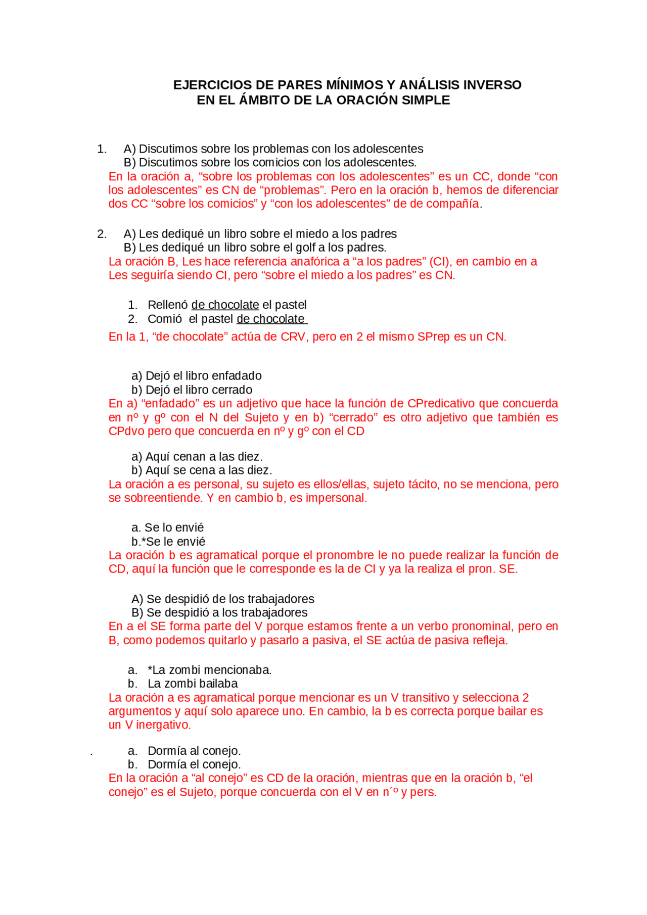 Pares mínimos para la sele | Esquemas y mapas conceptuales de Lengua y ...