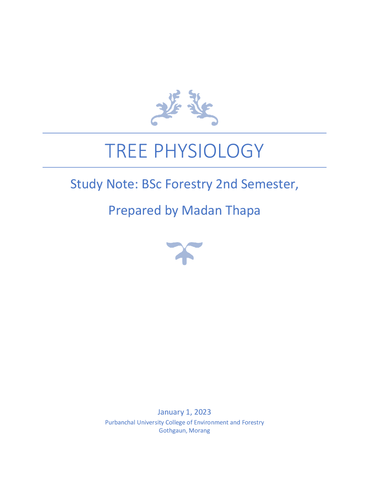 plant physiology, lecturer note | Lecture notes Botany and Agronomy ...