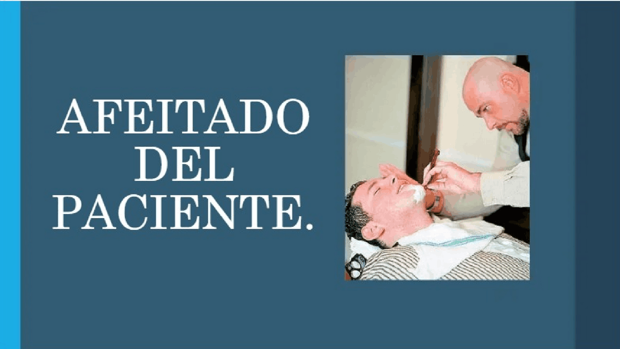 RASURADO BARBA EN PACIENTE | Diapositivas de Historia | Docsity
