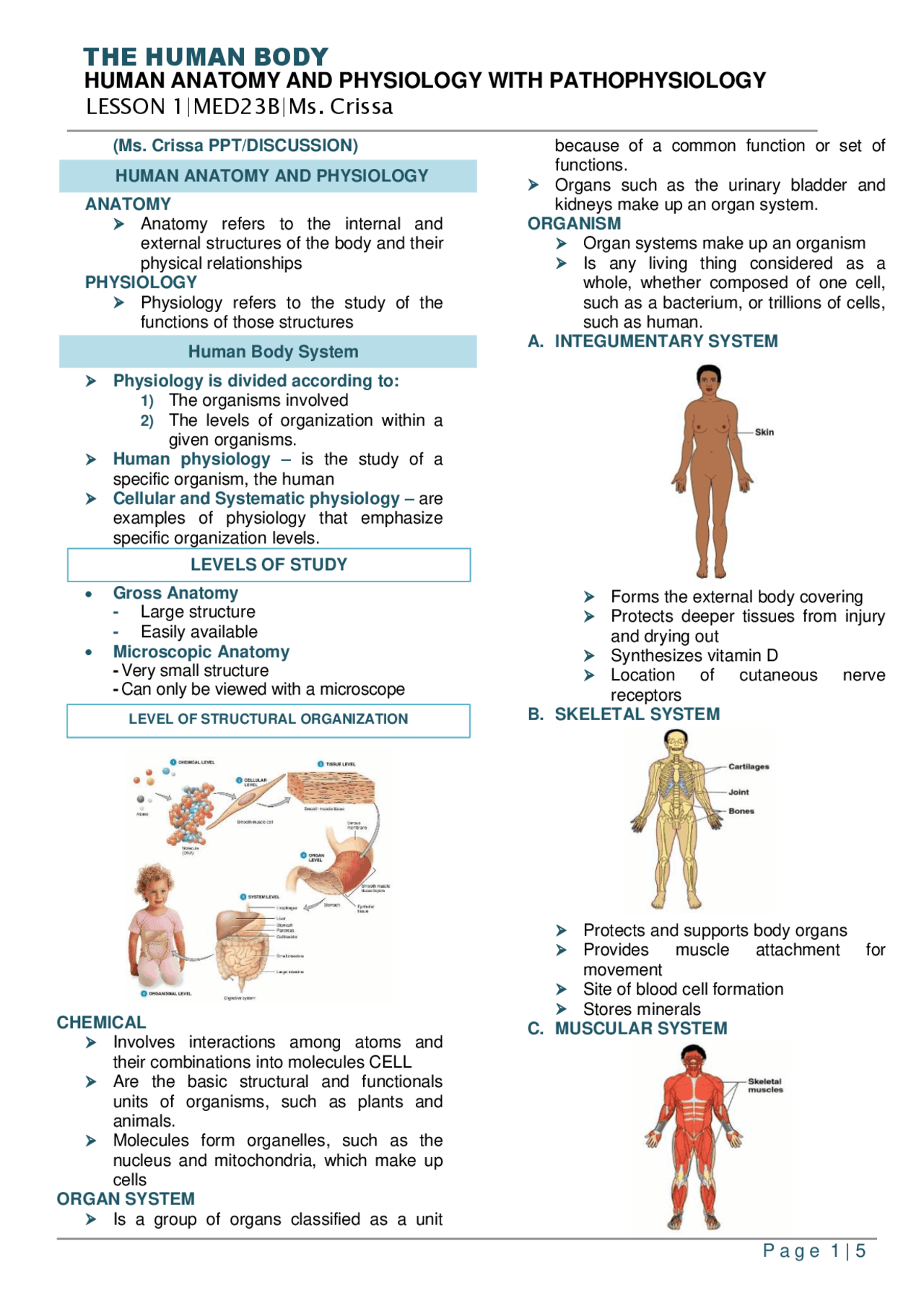 Biology notes for students | Lecture notes Biology | Docsity