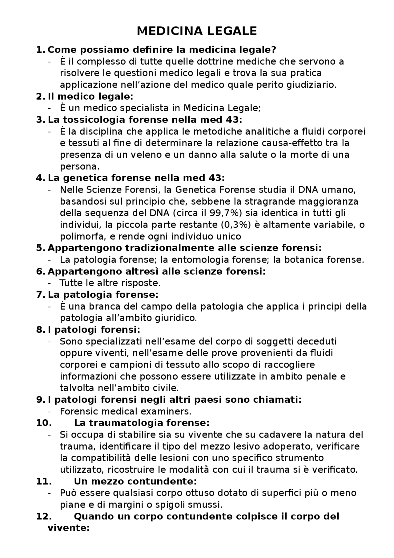 Modulo III - Master Criminologia eCampus -Medicina Legale De Rosa Carlo ...