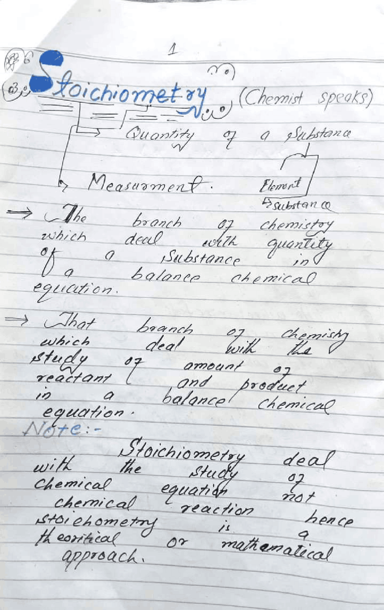 Stoichiometry complet notes | Lecture notes Stoichiometry | Docsity