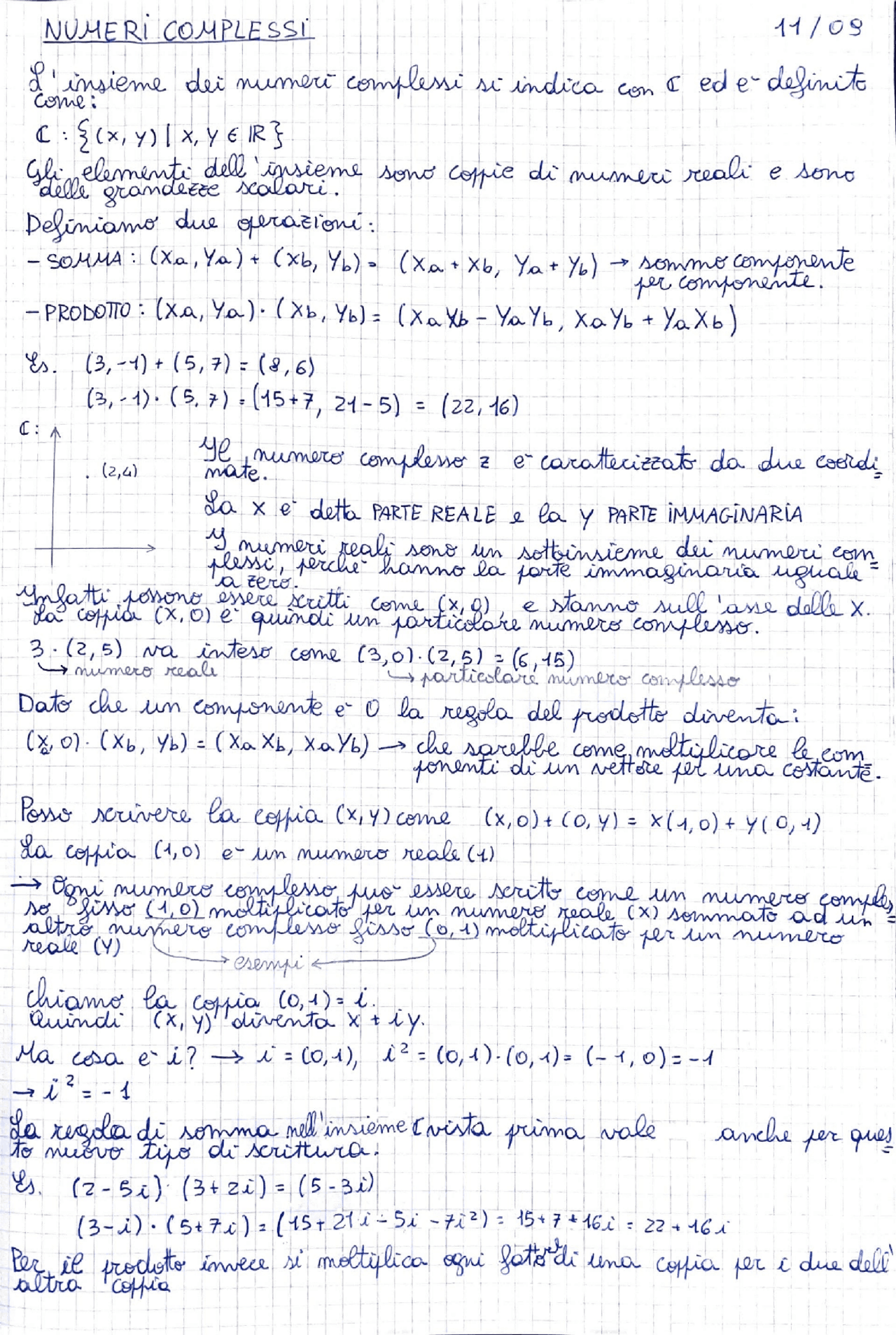 Numeri Complessi Appunti Di Geometria Lineare Docsity