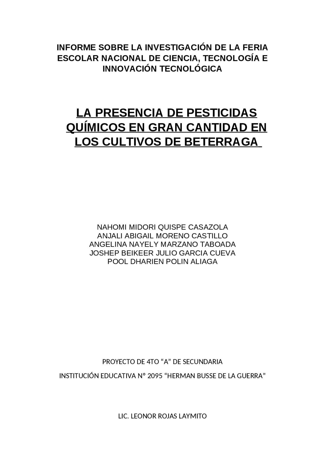 Un Informe Básico Y Normal Resúmenes De Biología Docsity