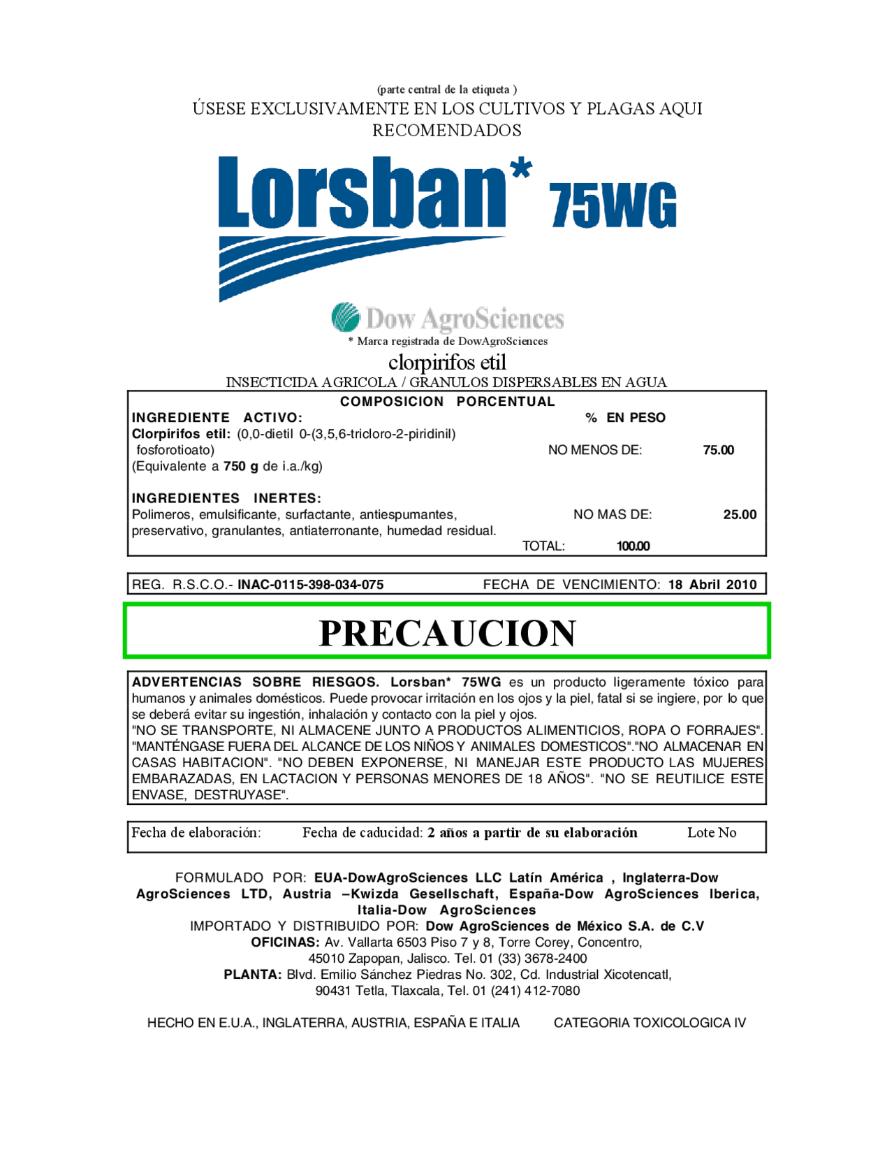 FICHA TECNICA DE INSECTICIDA | Esquemas y mapas conceptuales de ...