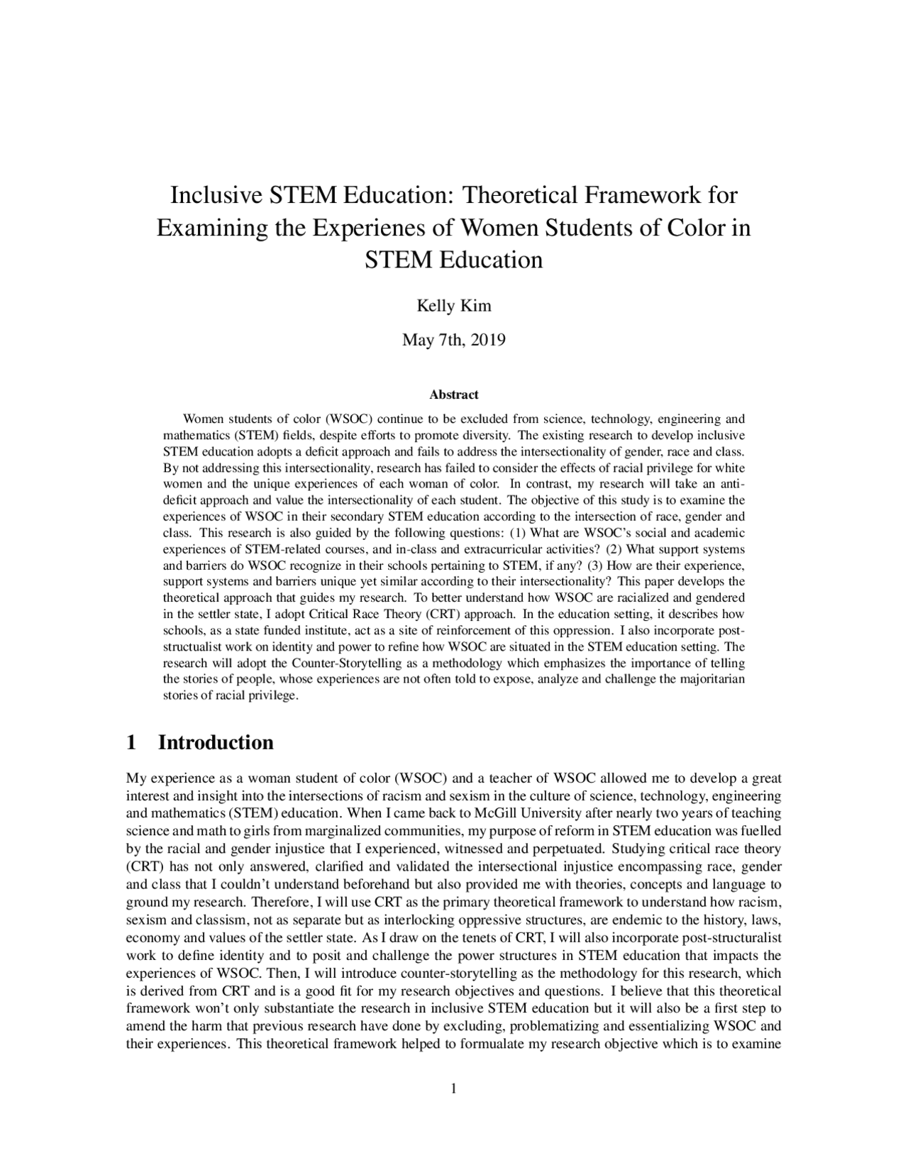 About Stem Education | Schemes and Mind Maps English | Docsity