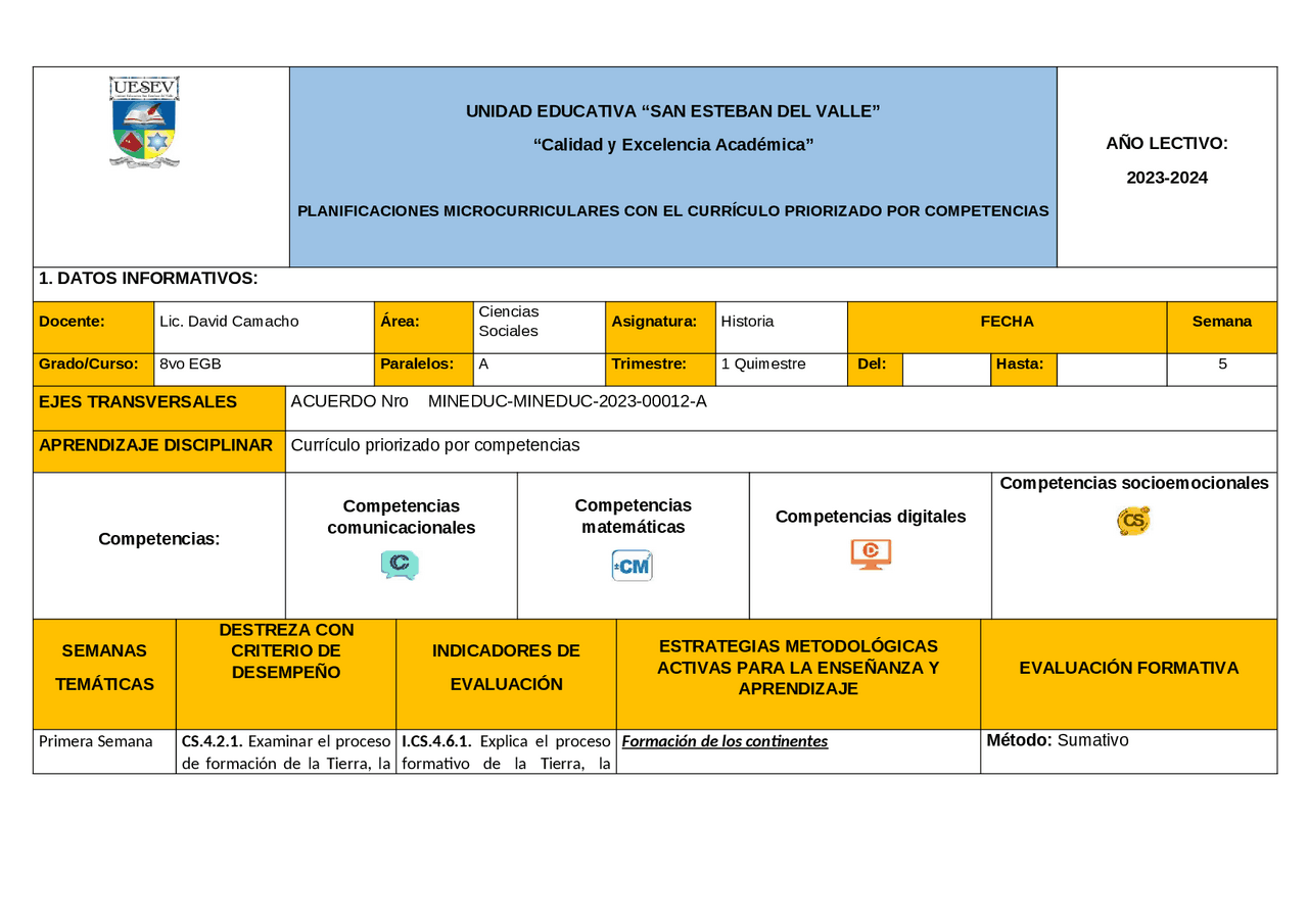 PLANIFICACION 8VO AÑO | Guías, Proyectos, Investigaciones de ...