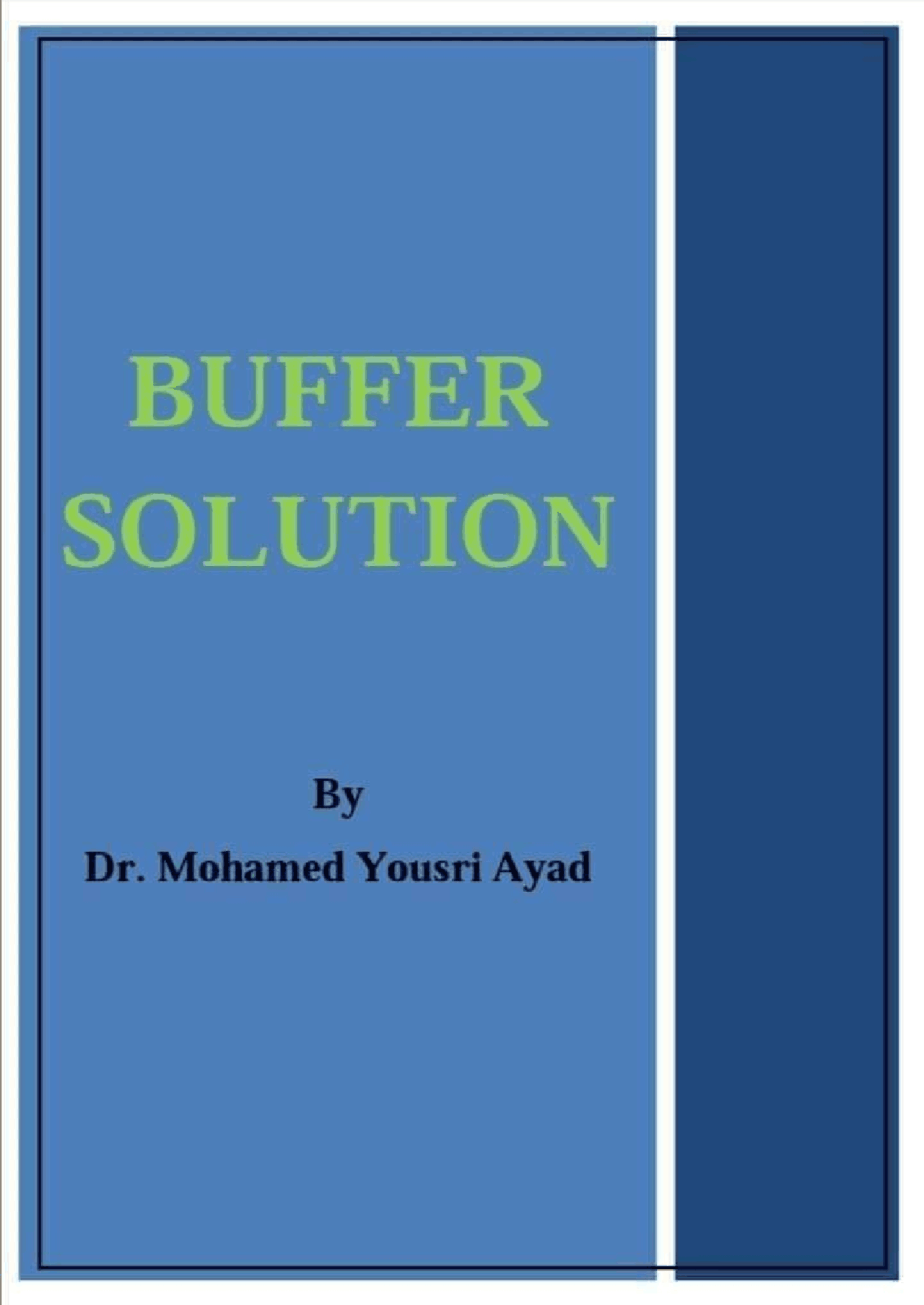 Buffer Solution Notes Lecture Notes Chemistry Docsity