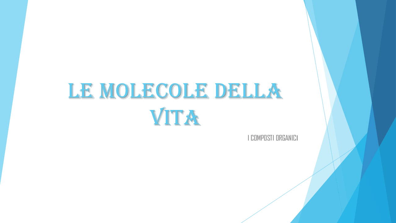 Le Molecole Della Vita Slide Di Biologia Docsity