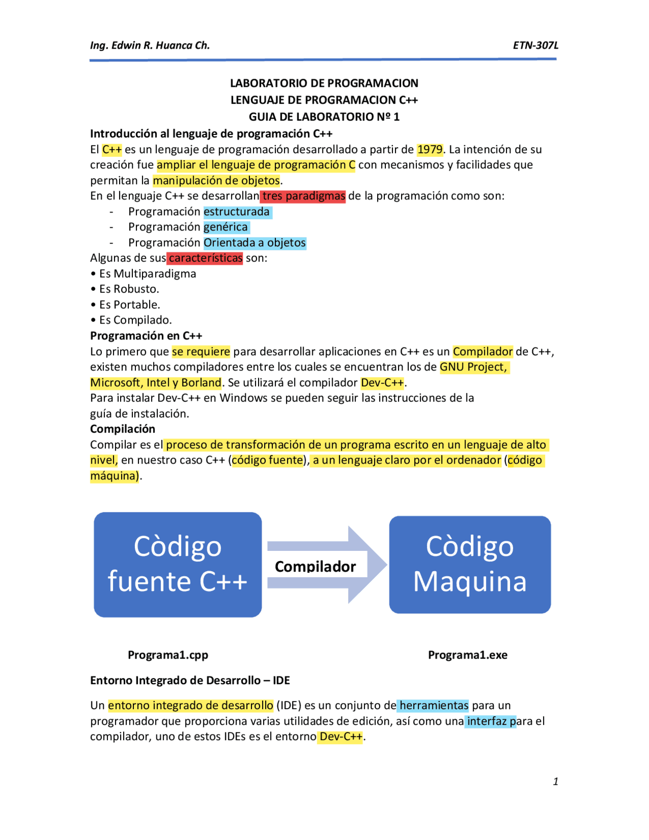 Guia De Programacion Ejercicios De Programación C Docsity