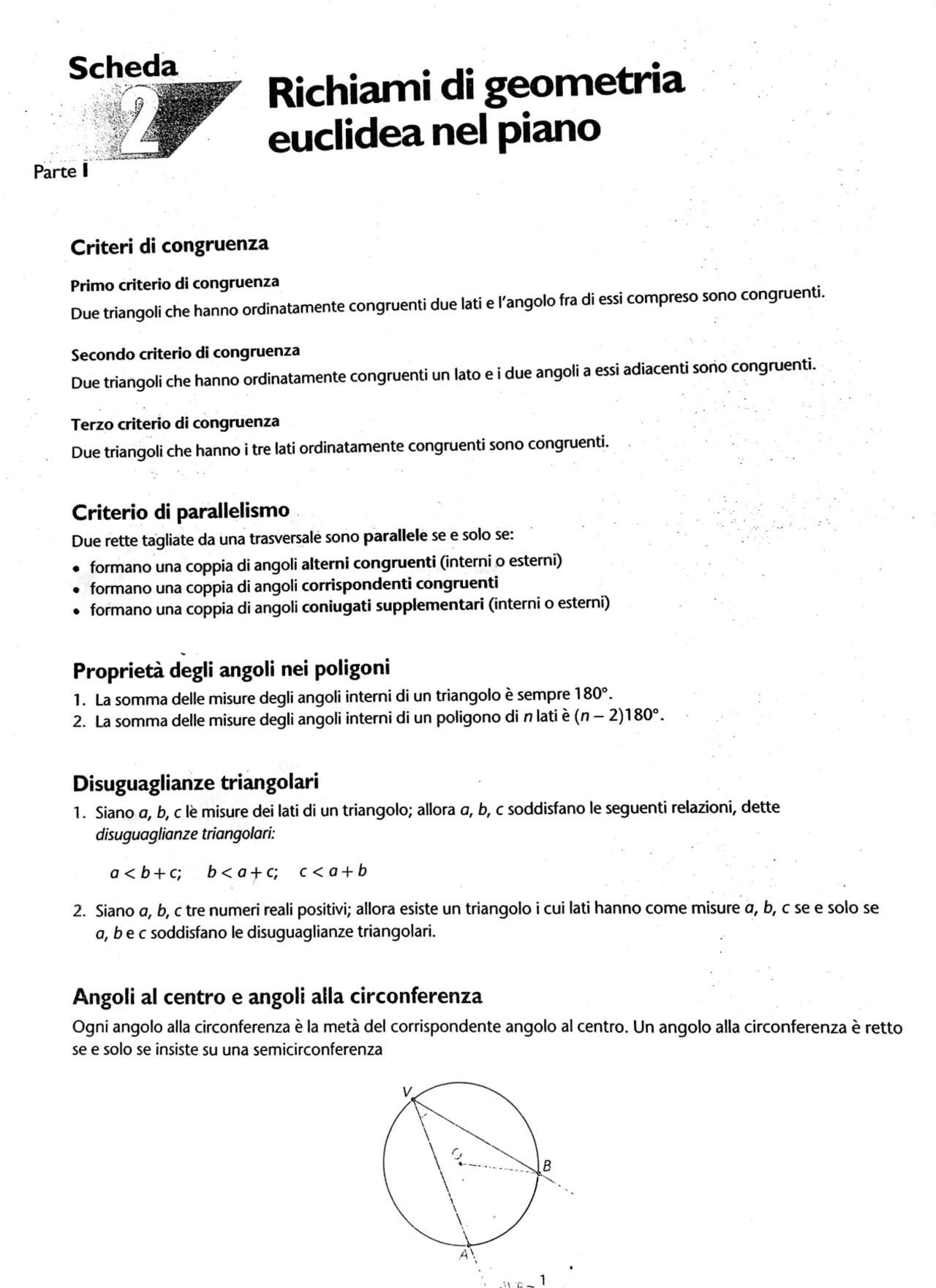 Geometria Euclidea Matematica Appunti Di Matematica Docsity